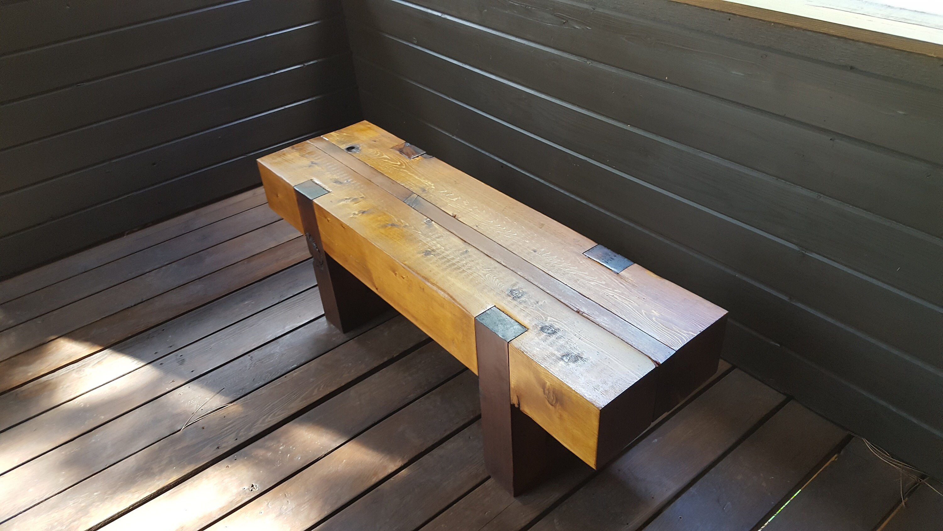 Contemporary Rustic Cedar Outdoor Bench - Etsy