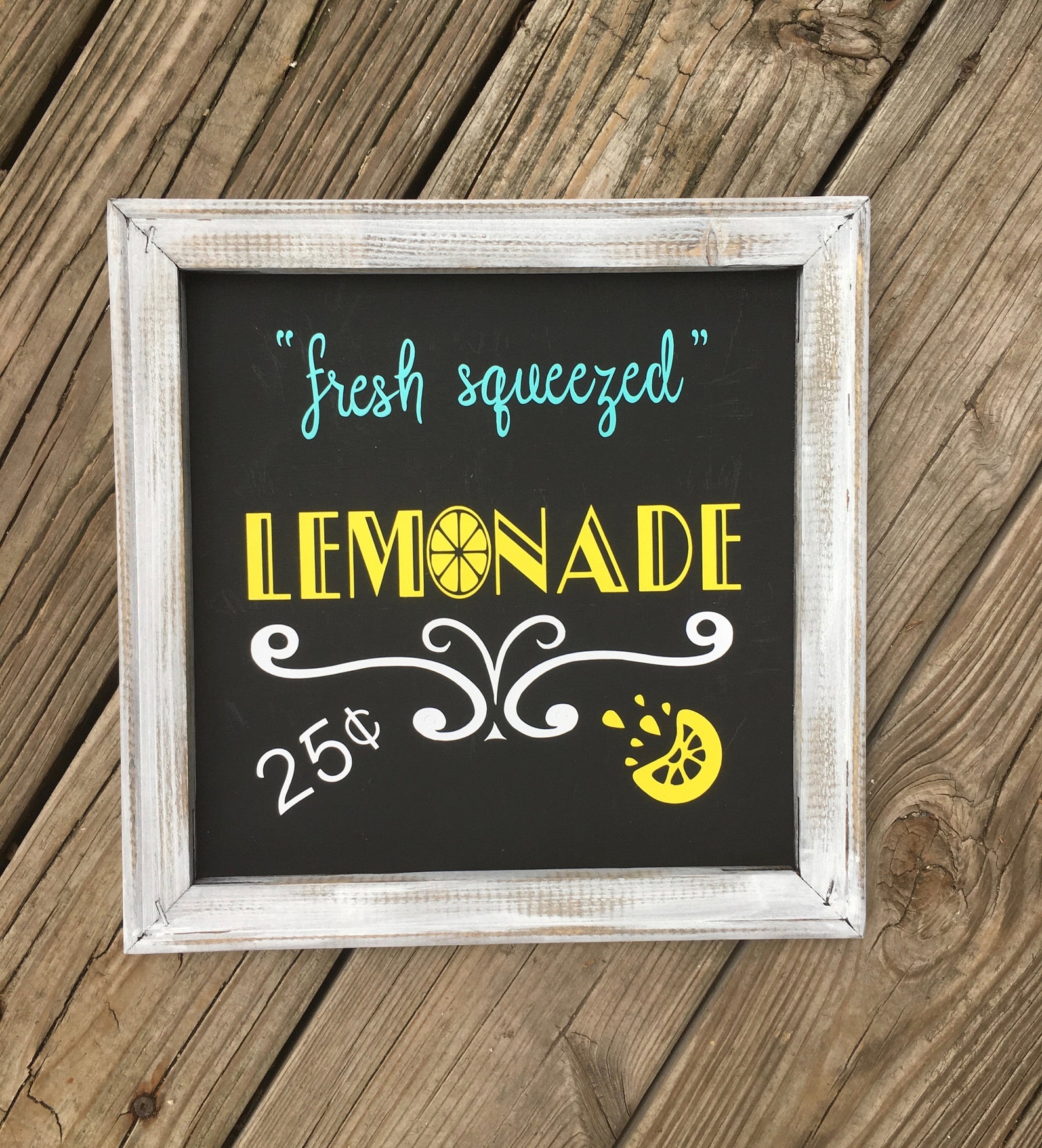 Fresh Squeezed Lemonade Canvas Sign | Etsy