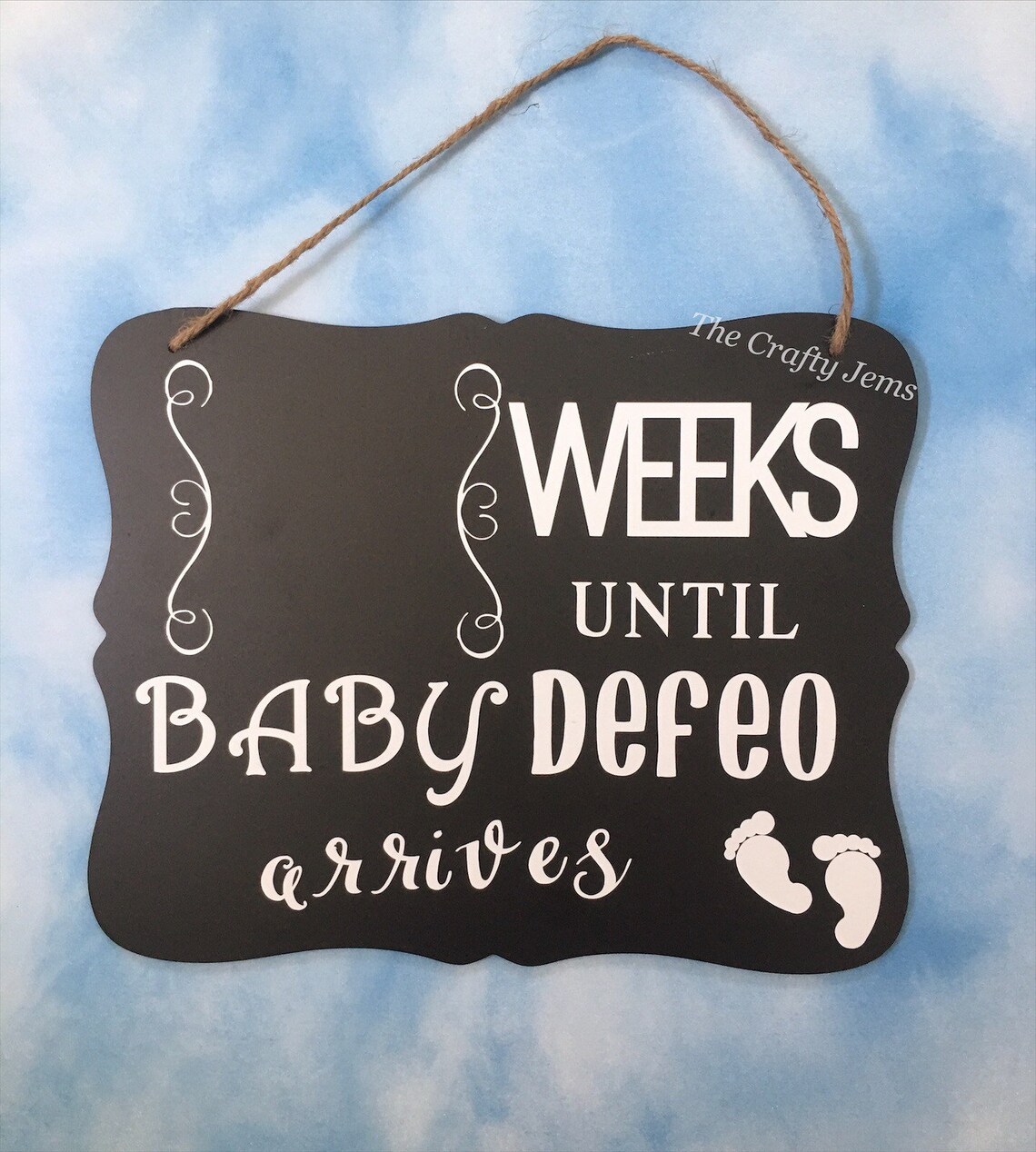Baby Countdown Sign How Many Weeks Until Baby Chalkboard - Etsy