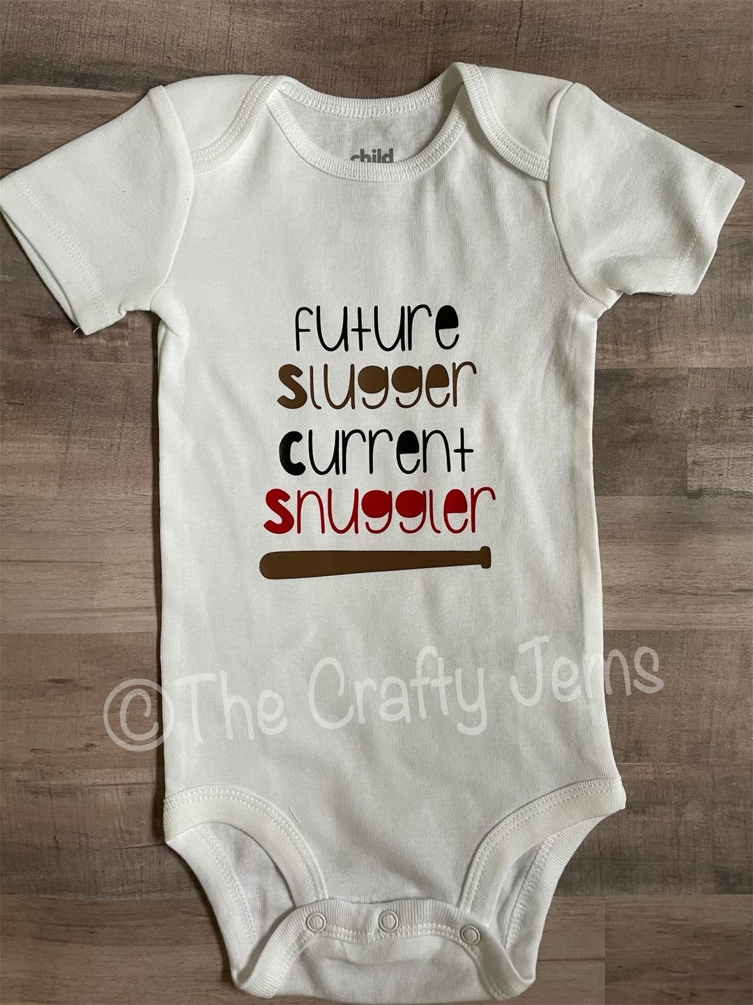 Baby Bodysuit/baseball/future Slugger Current Snuggler - Etsy
