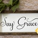 Say Grace Farmhouse Canvas Sign - Etsy
