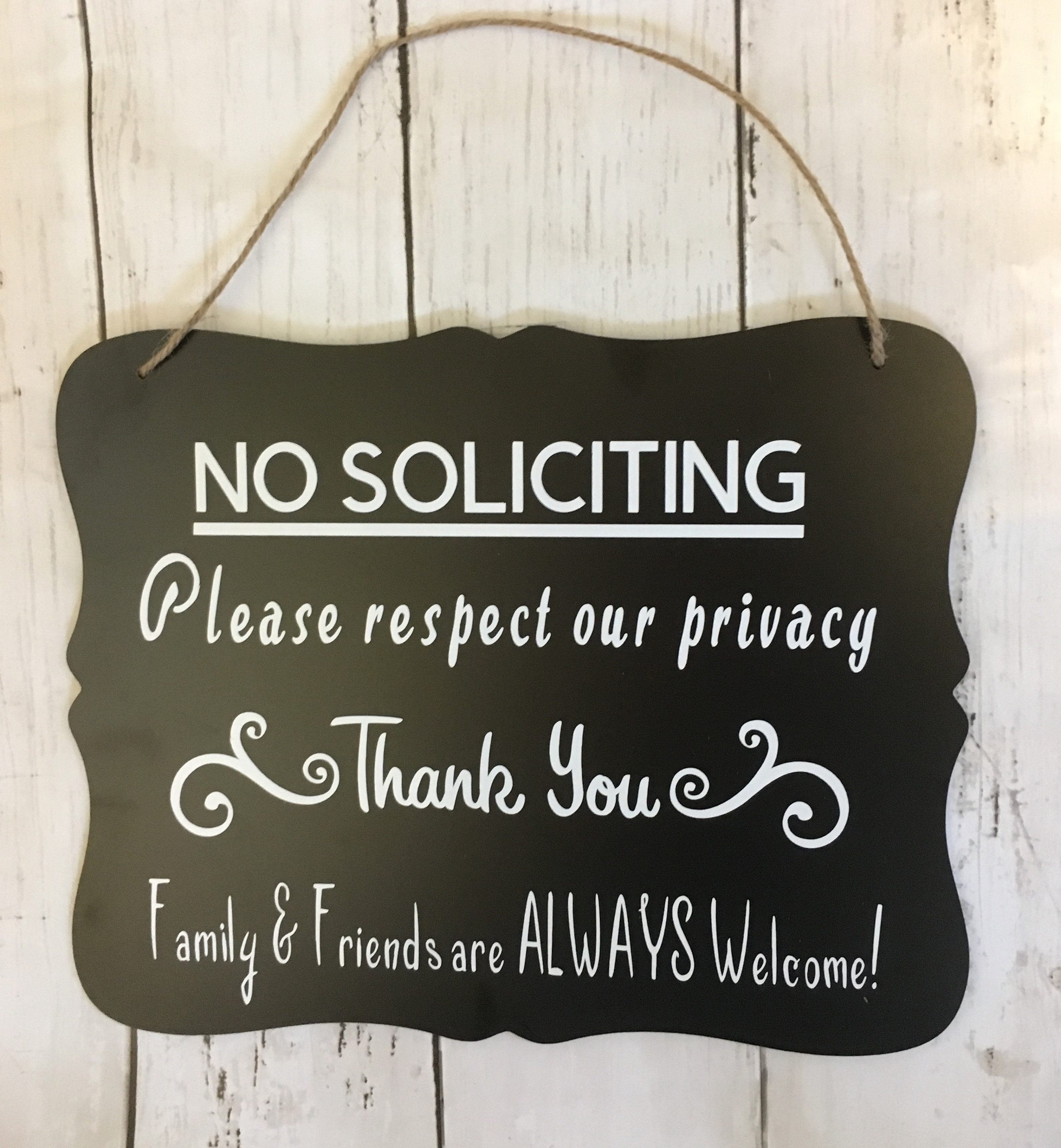 No Soliciting Chalkboard Sign | Etsy