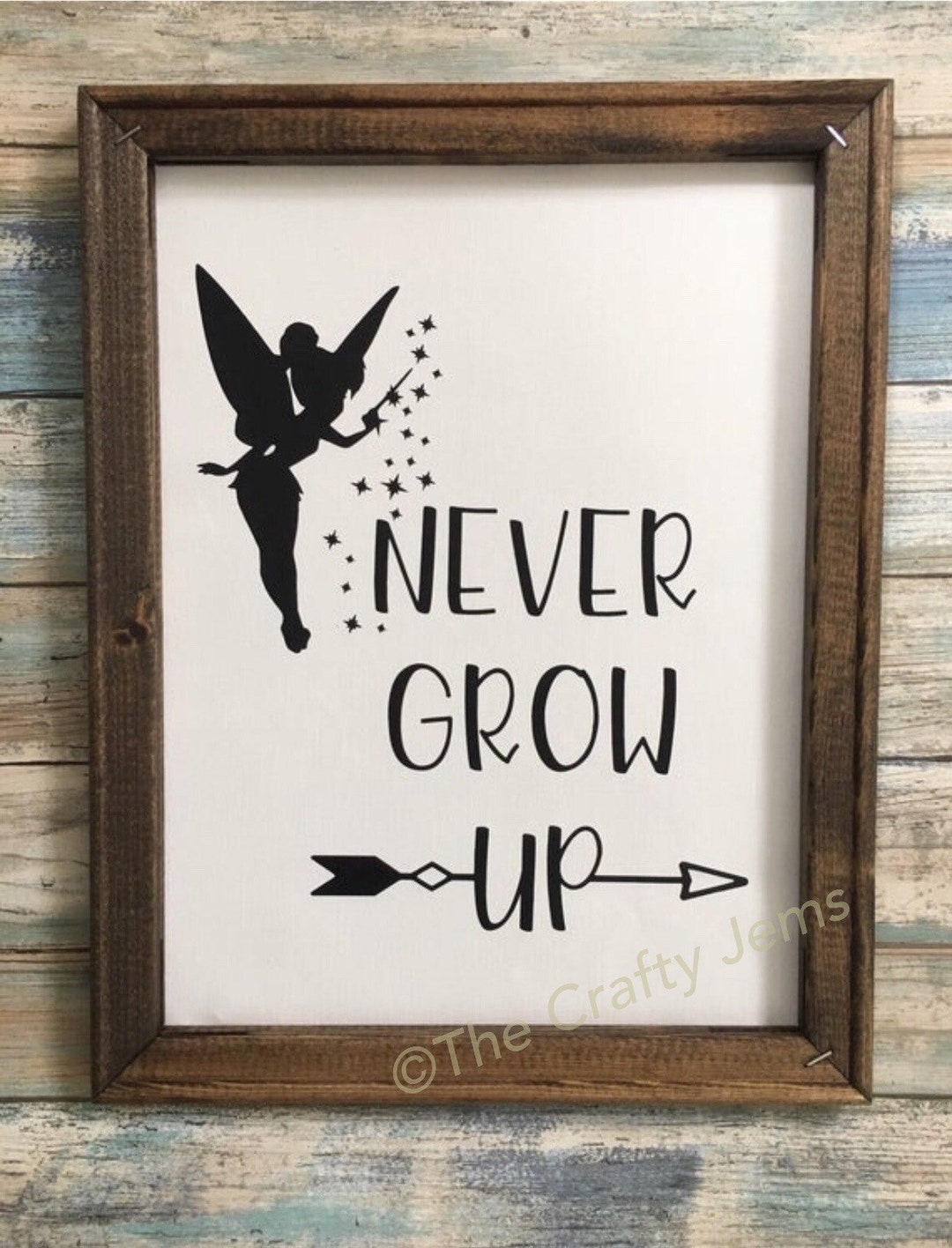 Never Grow up Nursery Canvas Sign - Etsy