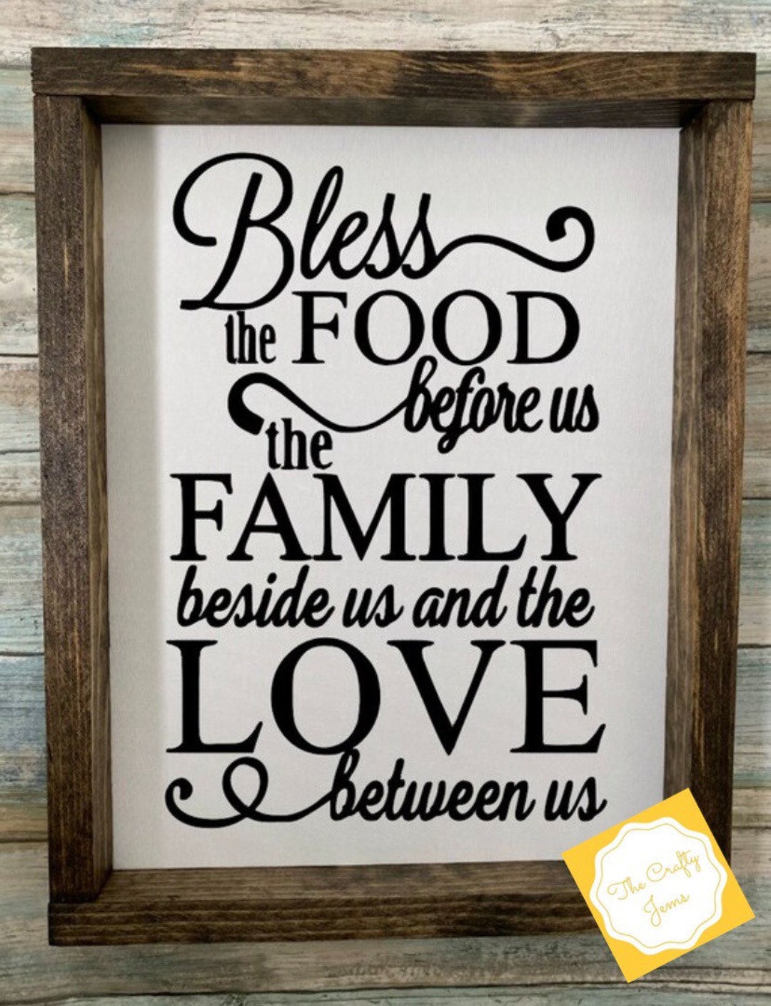 Farmhouse Family Food Blessing/kitchen/dining Canvas Sign - Etsy