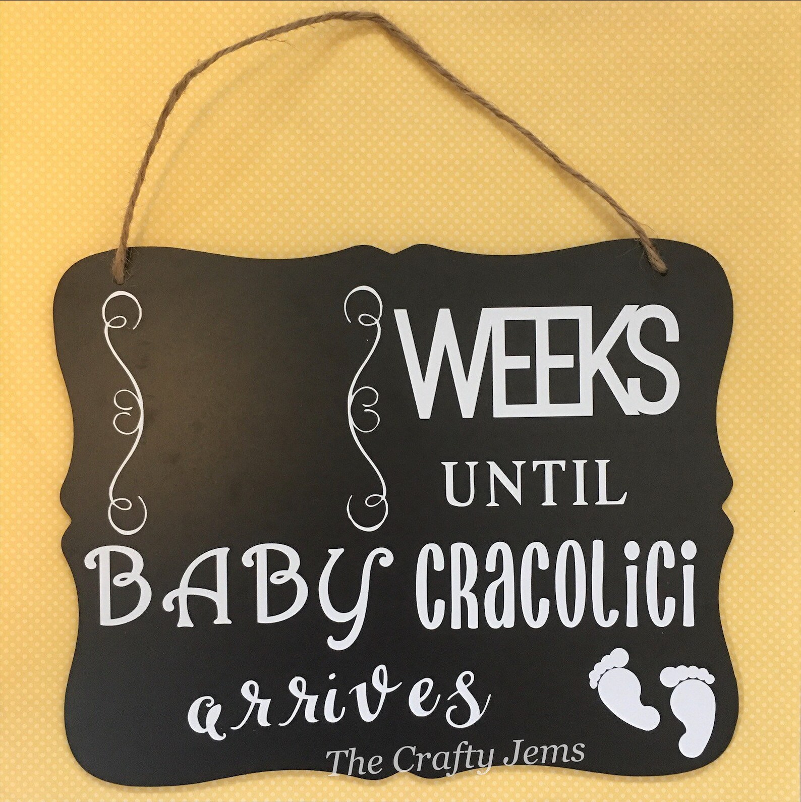 Baby Countdown Sign How Many Weeks Until Baby Chalkboard - Etsy