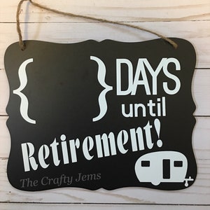 Retirement Countdown Chalkboard Sign - Etsy