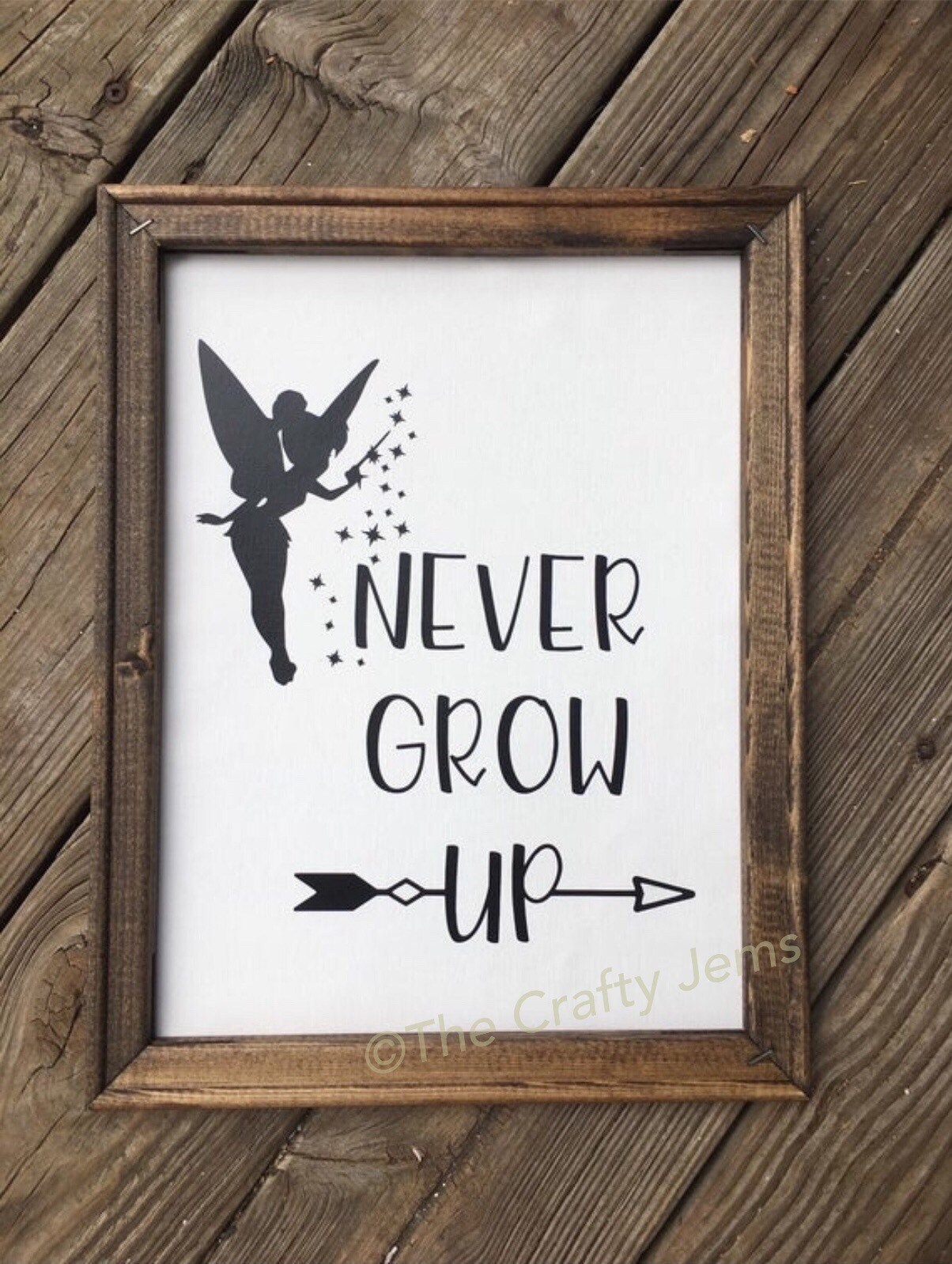 Never Grow Up Nursery Canvas Sign | Etsy