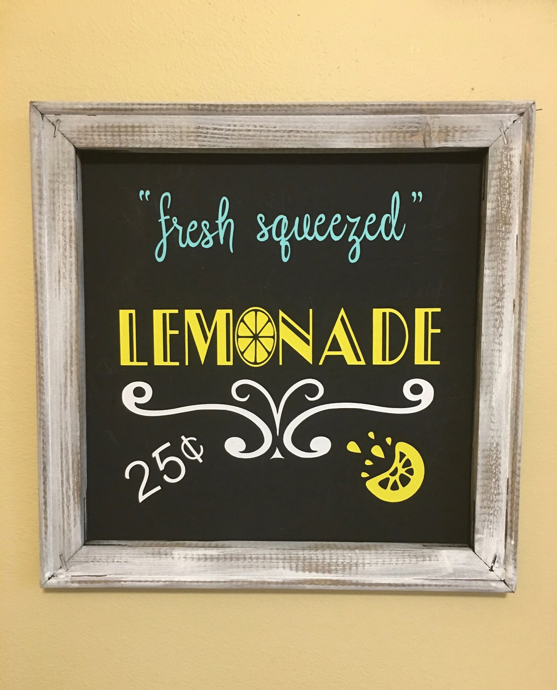 Fresh Squeezed Lemonade Canvas Sign | Etsy