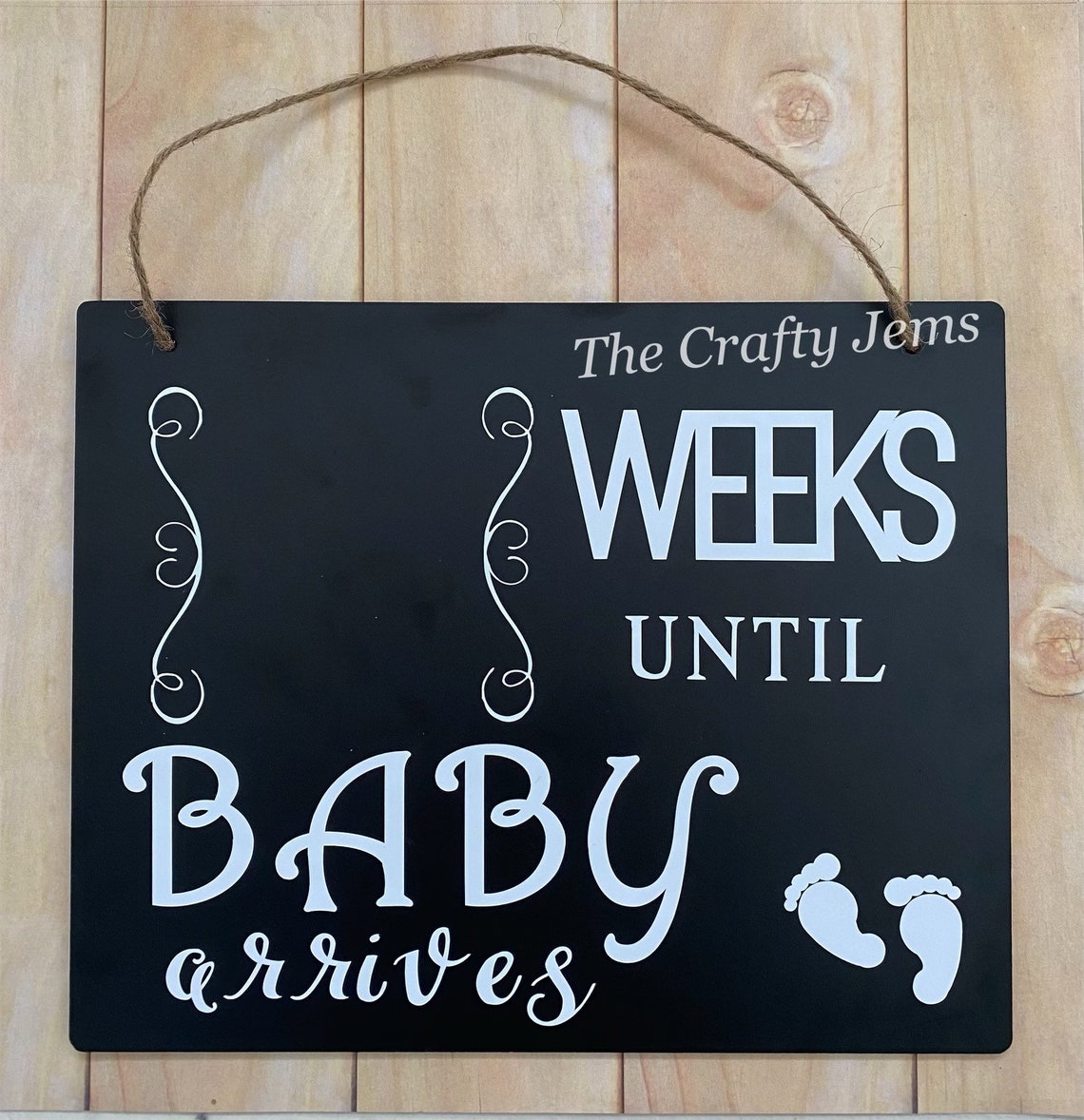 Baby Countdown Sign How Many Weeks Until Baby Chalkboard - Etsy