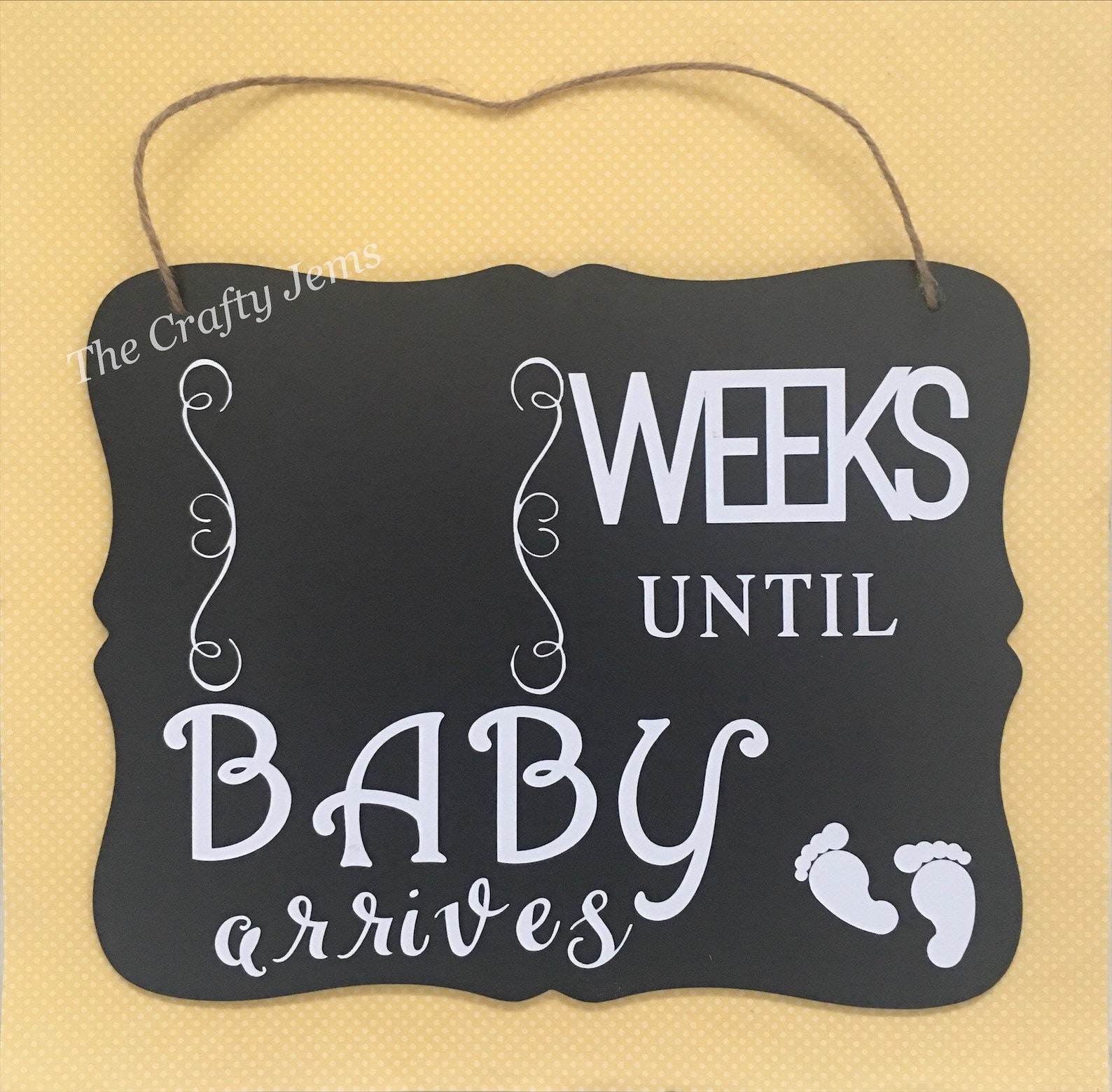 Baby Countdown Sign - How Many Weeks Until Baby Chalkboard Sign - Etsy