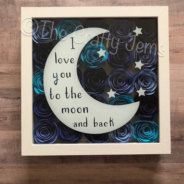 Moon Flower Shadow Box - Etsy