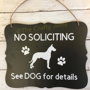 No Soliciting Chalkboard Sign - See Dog for Details - Etsy