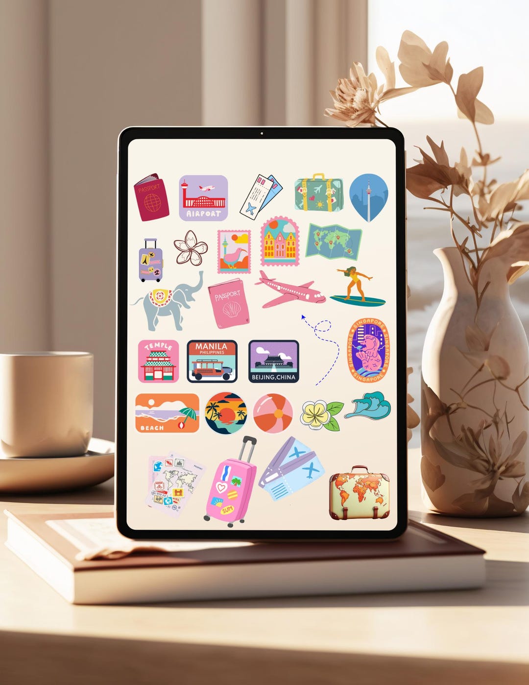 120 Expat Digital Stickers | Travel & Moving Abroad Pngs | Notion and ...