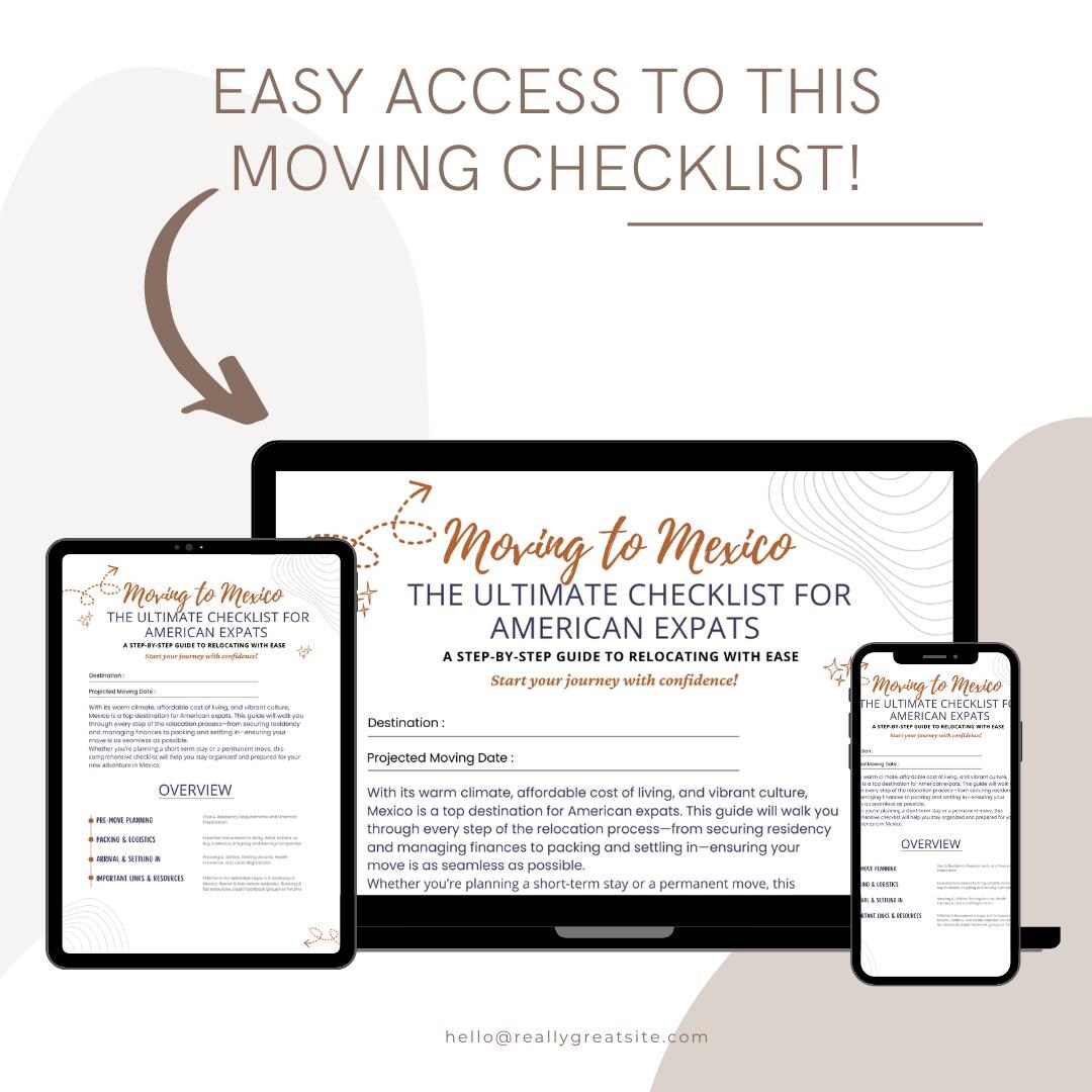 Moving to Mexico Expat Checklist | Digital Download | Step-by-step ...