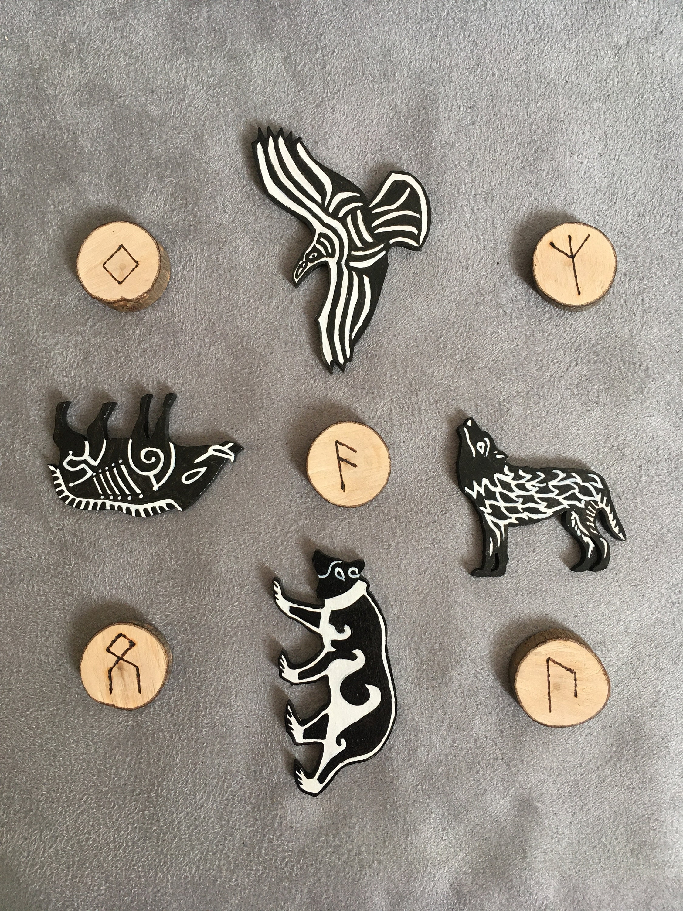 Four Norse Style Altar Totems - Etsy