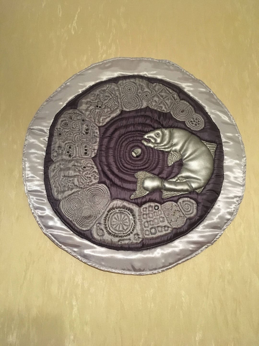 Bradan the Salmon Shield Quilted Wall Hanging - Etsy