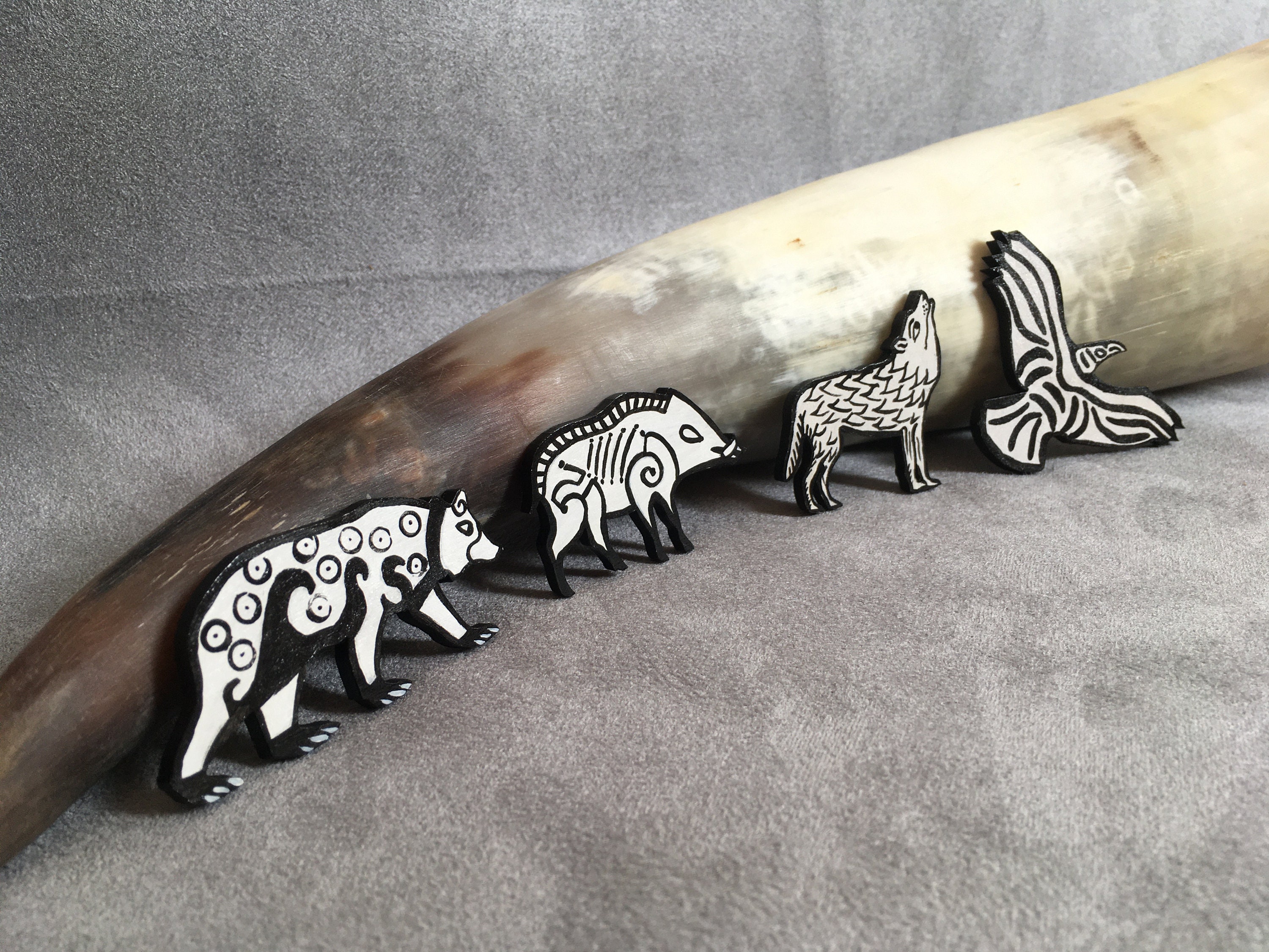 Four Norse Style Altar Totems - Etsy