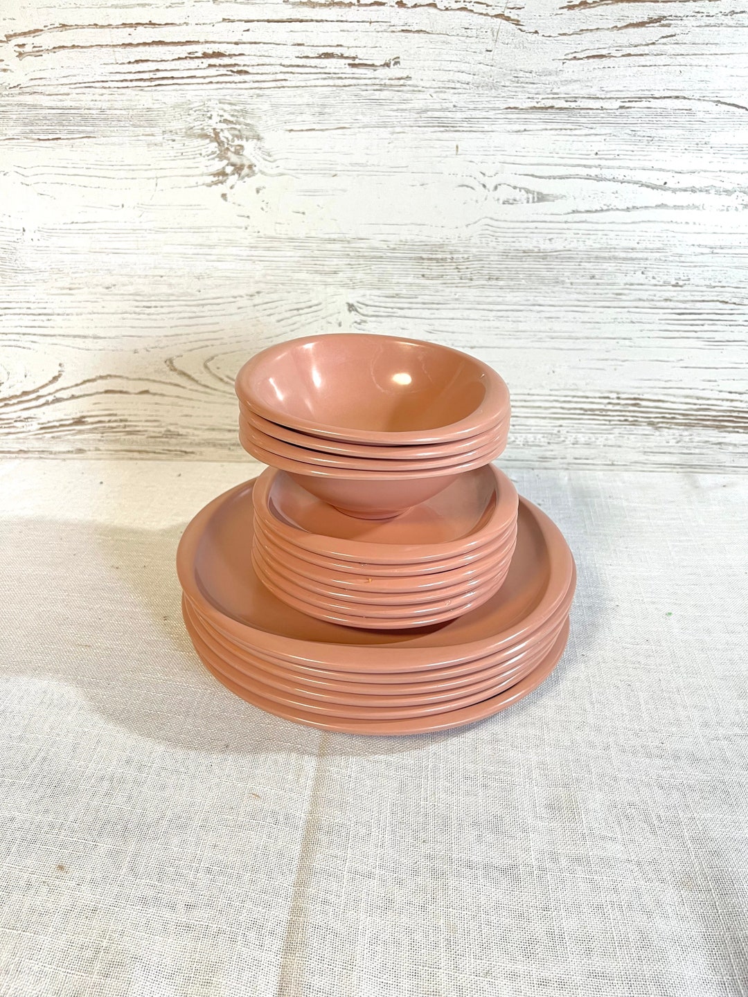 Vintage Melmac Dishes Boonton Ware Pink Plates Bowls Retro Decor - Etsy