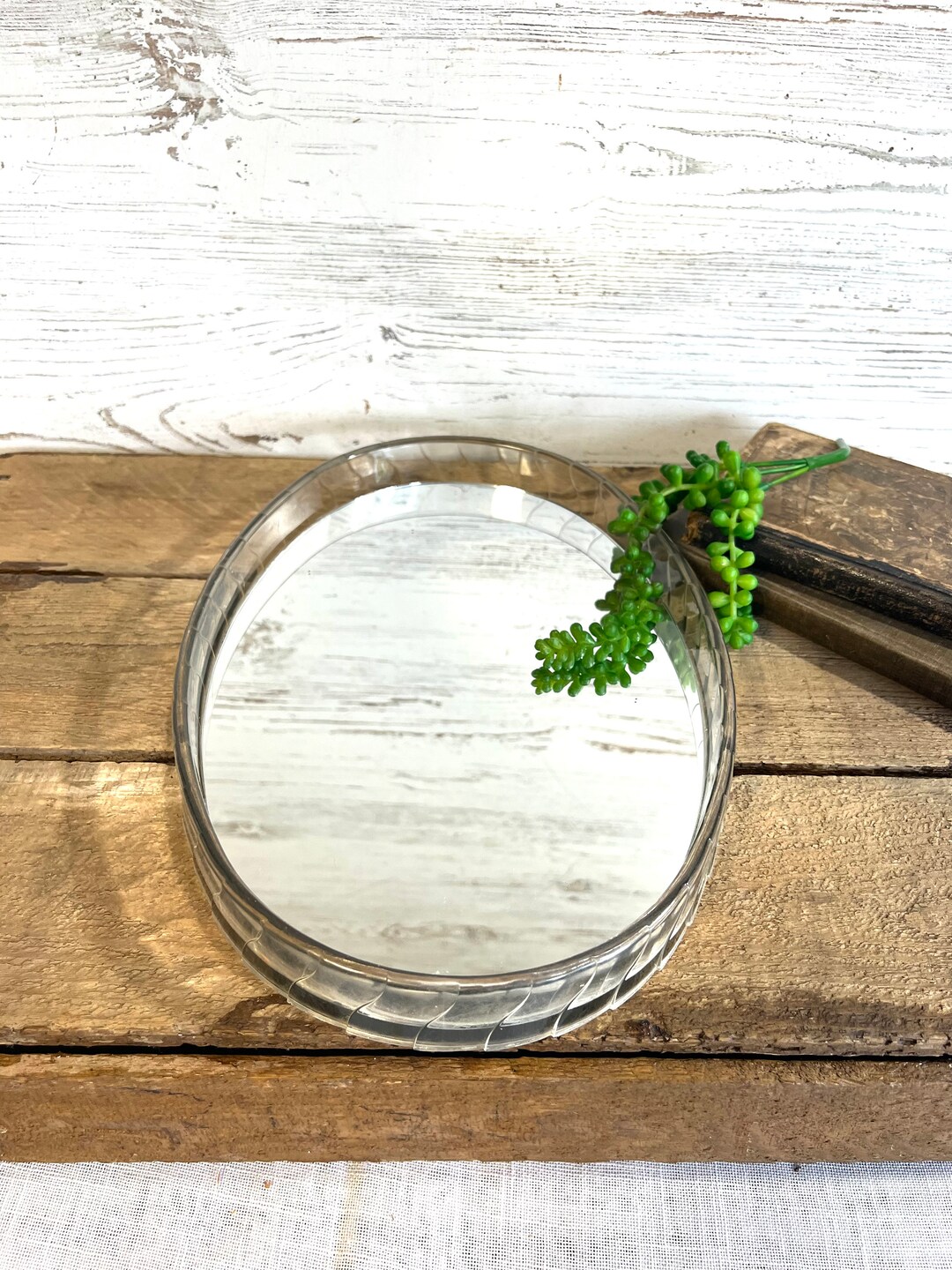 Vintage Mirror Tray Plastic Retro Decor Vanity - Etsy