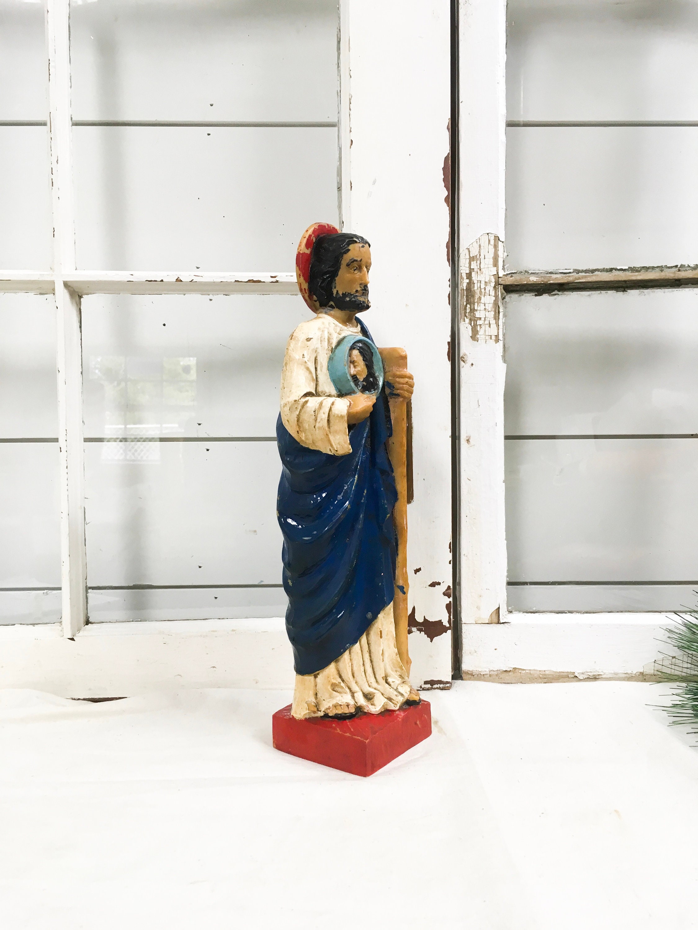 Vintage Jesus statue resin retro decor religious religion | Etsy