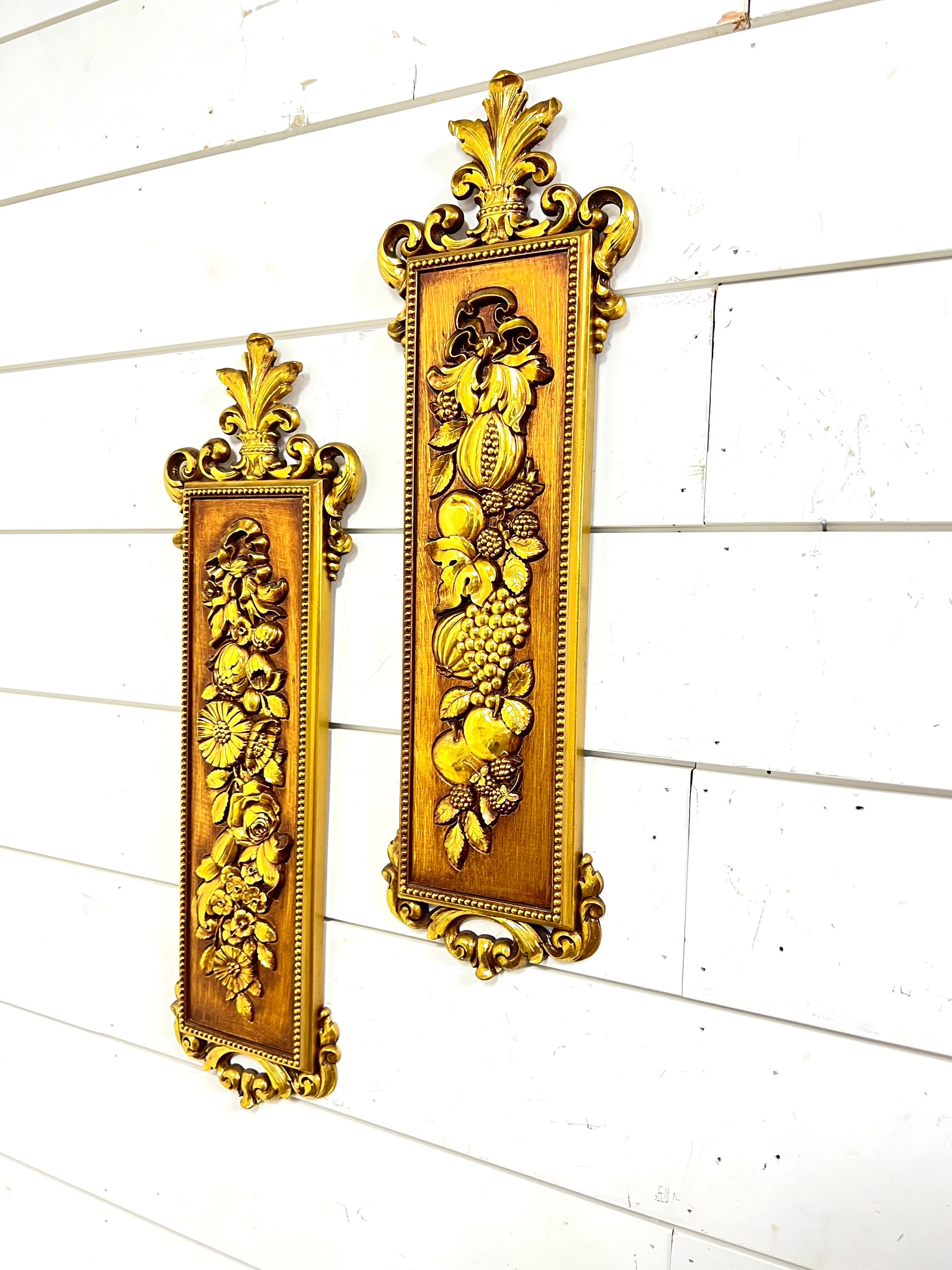 Vintage Syroco Gold Resin Wall Decor Plaque Fruit Retro - Etsy