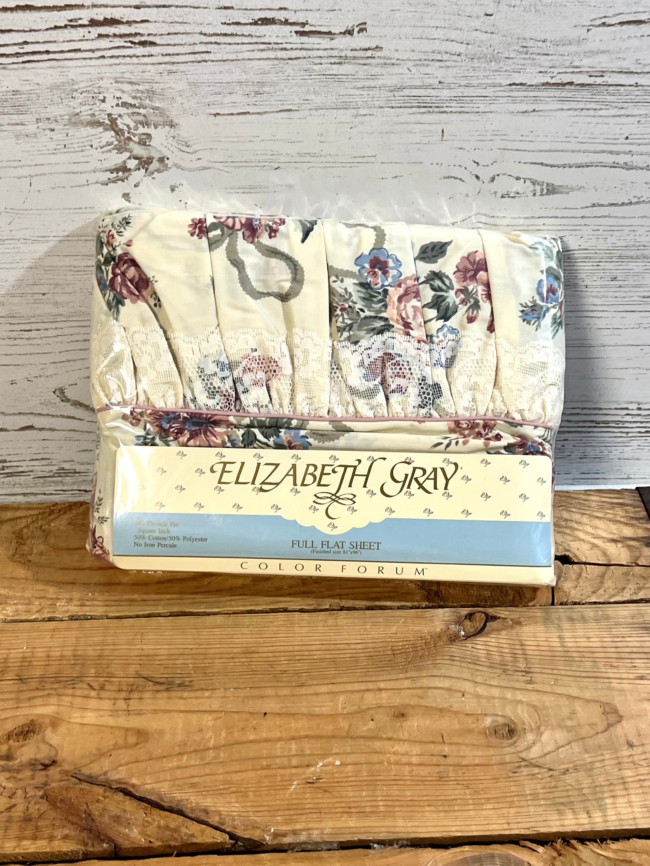 Vintage Elizabeth Gray Flat Full Sheet Victoria New in Package - Etsy