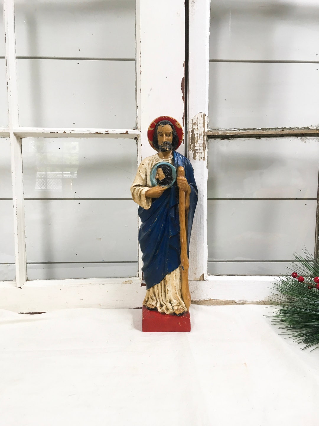 Vintage Jesus Statue Resin Retro Decor Religious Religion - Etsy