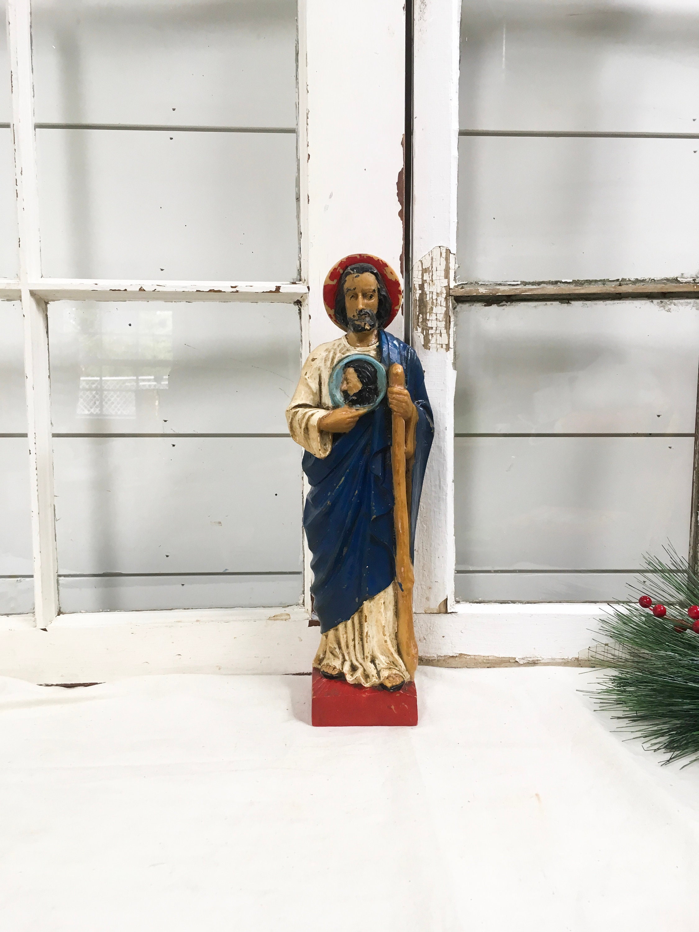 Vintage Jesus Statue Resin Retro Decor Religious Religion - Etsy