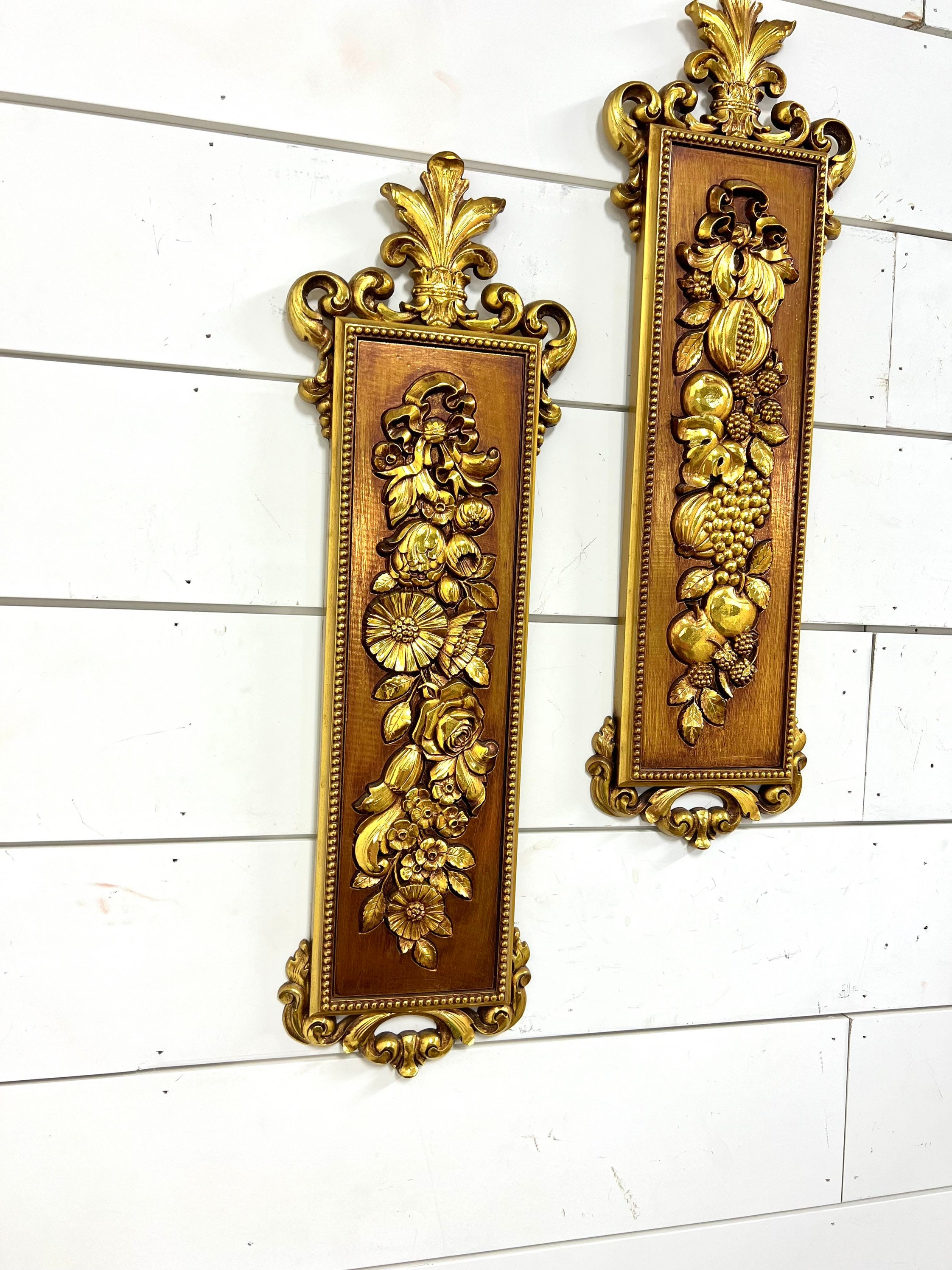 Vintage Syroco Gold Resin Wall Decor Plaque Fruit Retro - Etsy