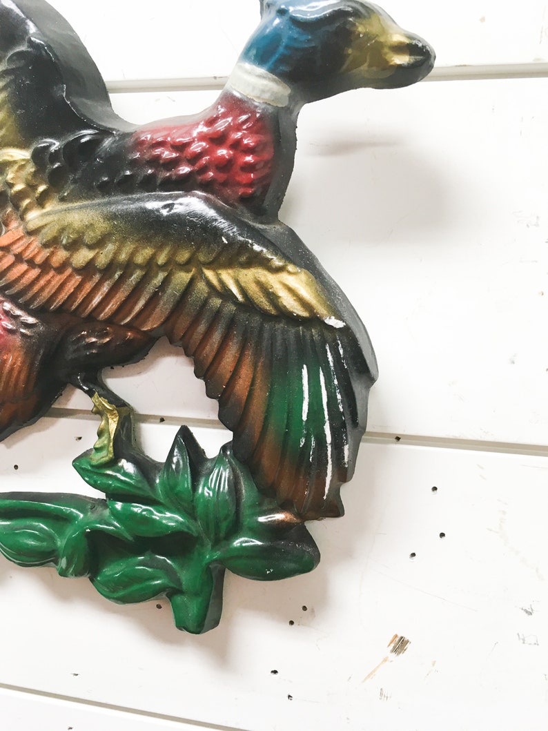 Vintage Wall Decor Pheasants Chalkware Retro Birds Plaque - Etsy