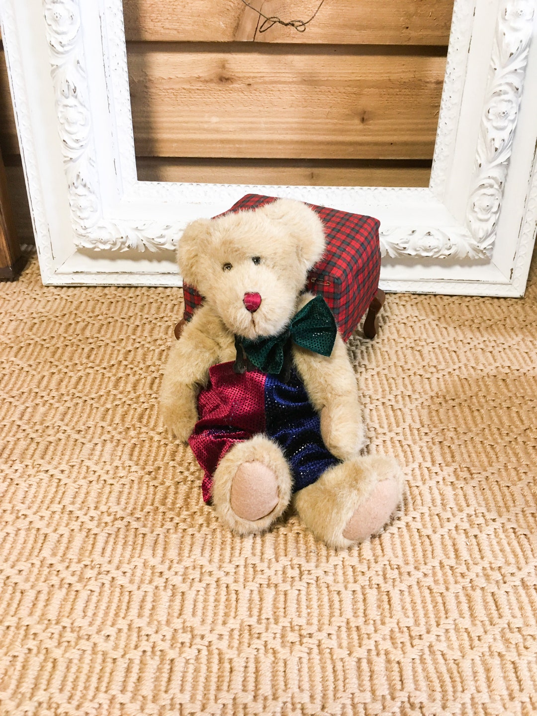 Vintage Teddy Bear Boyds Bear Clown Decor Toy Gift Plushie - Etsy