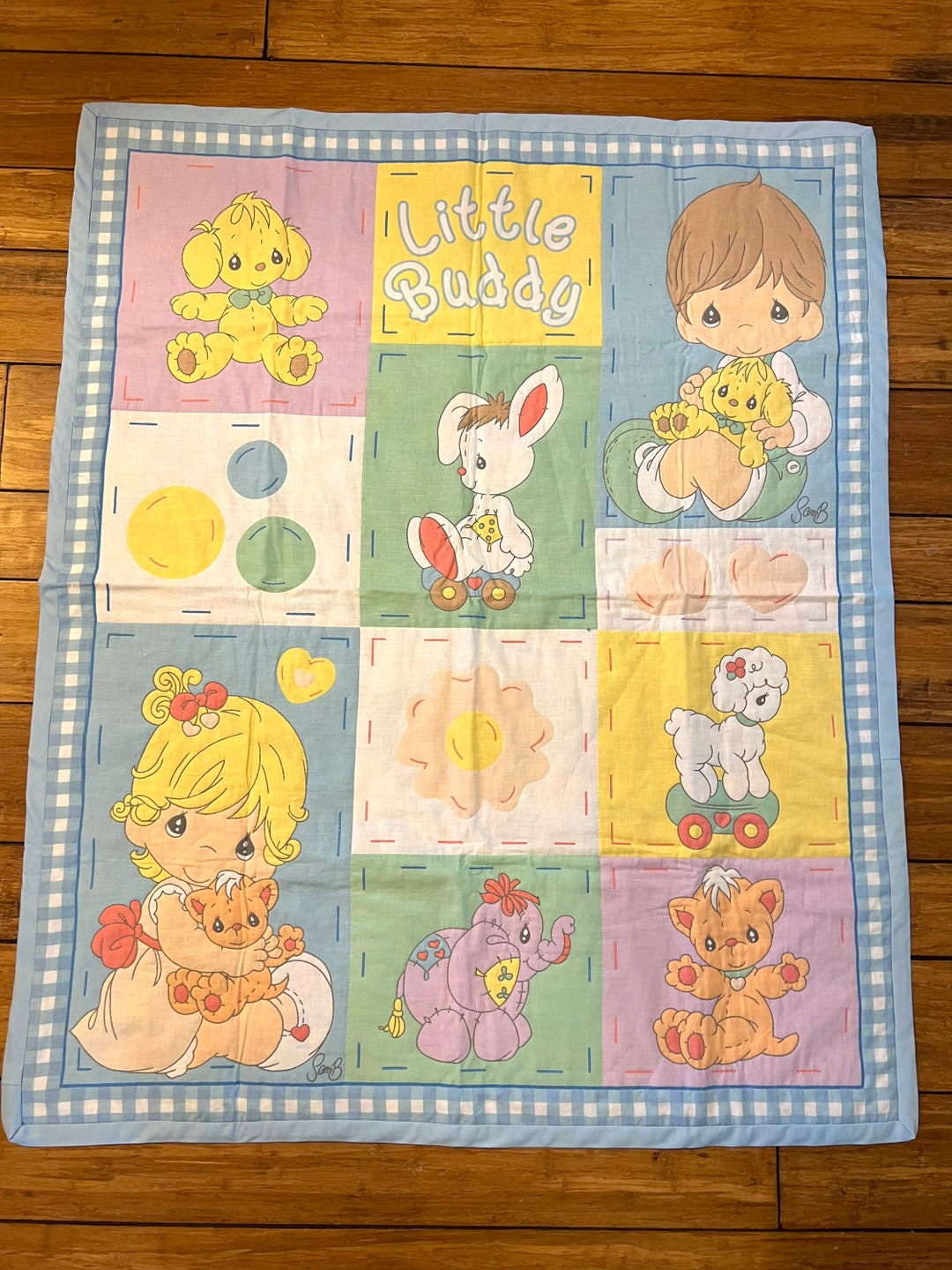 Vintage Baby Quilt Handmade Little Buddy Decor Gift - Etsy
