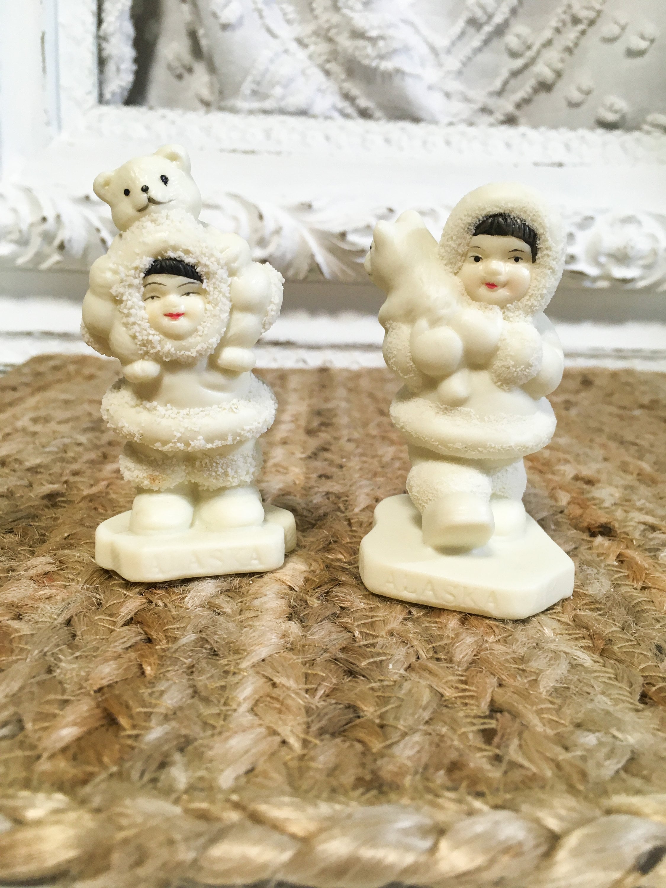 Vintage figurines Alaska Eskimo decor gift polar bear | Etsy