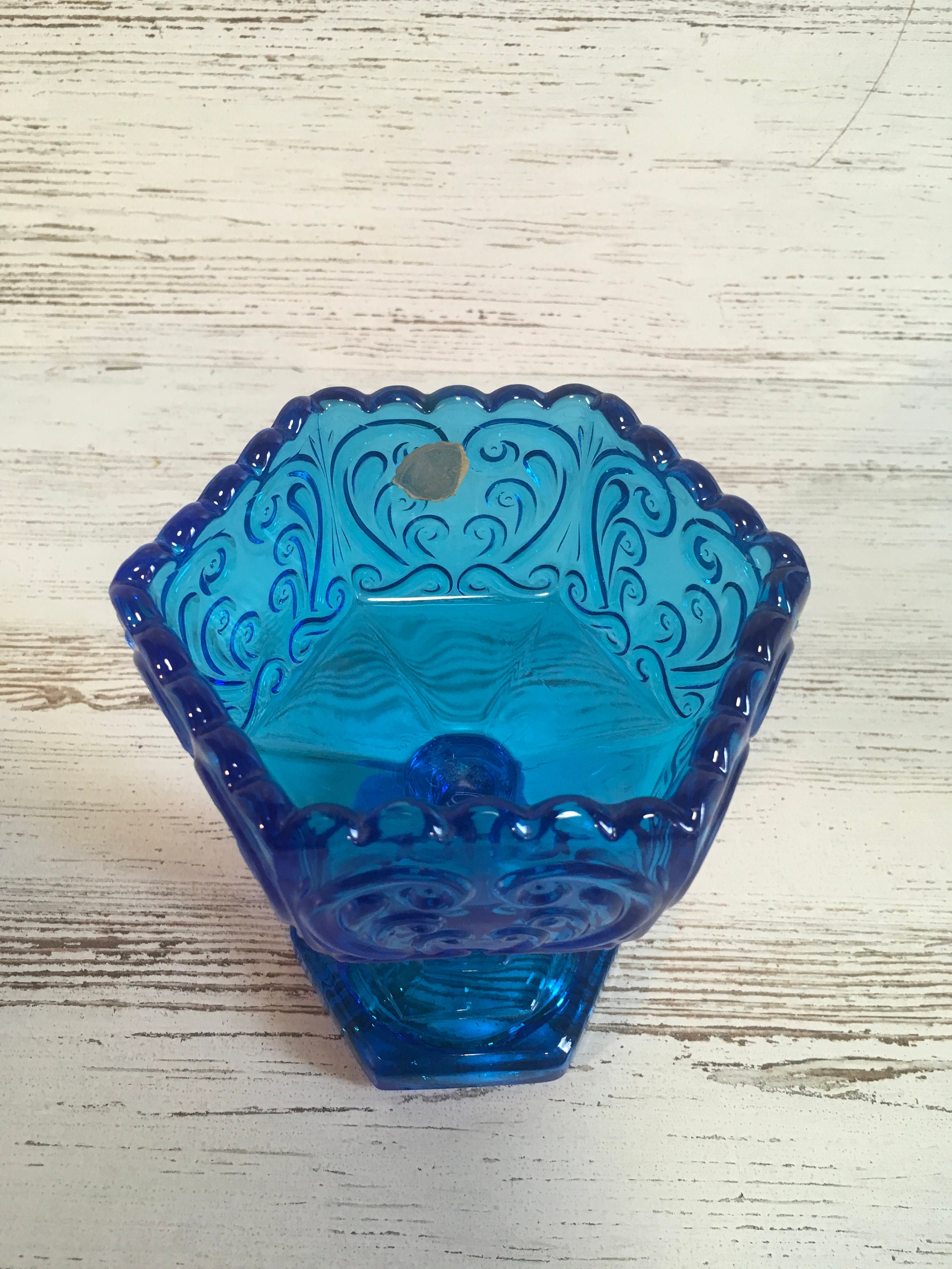 Vintage Imperial Glass Blue Glass Compote Imperial Glass - Etsy