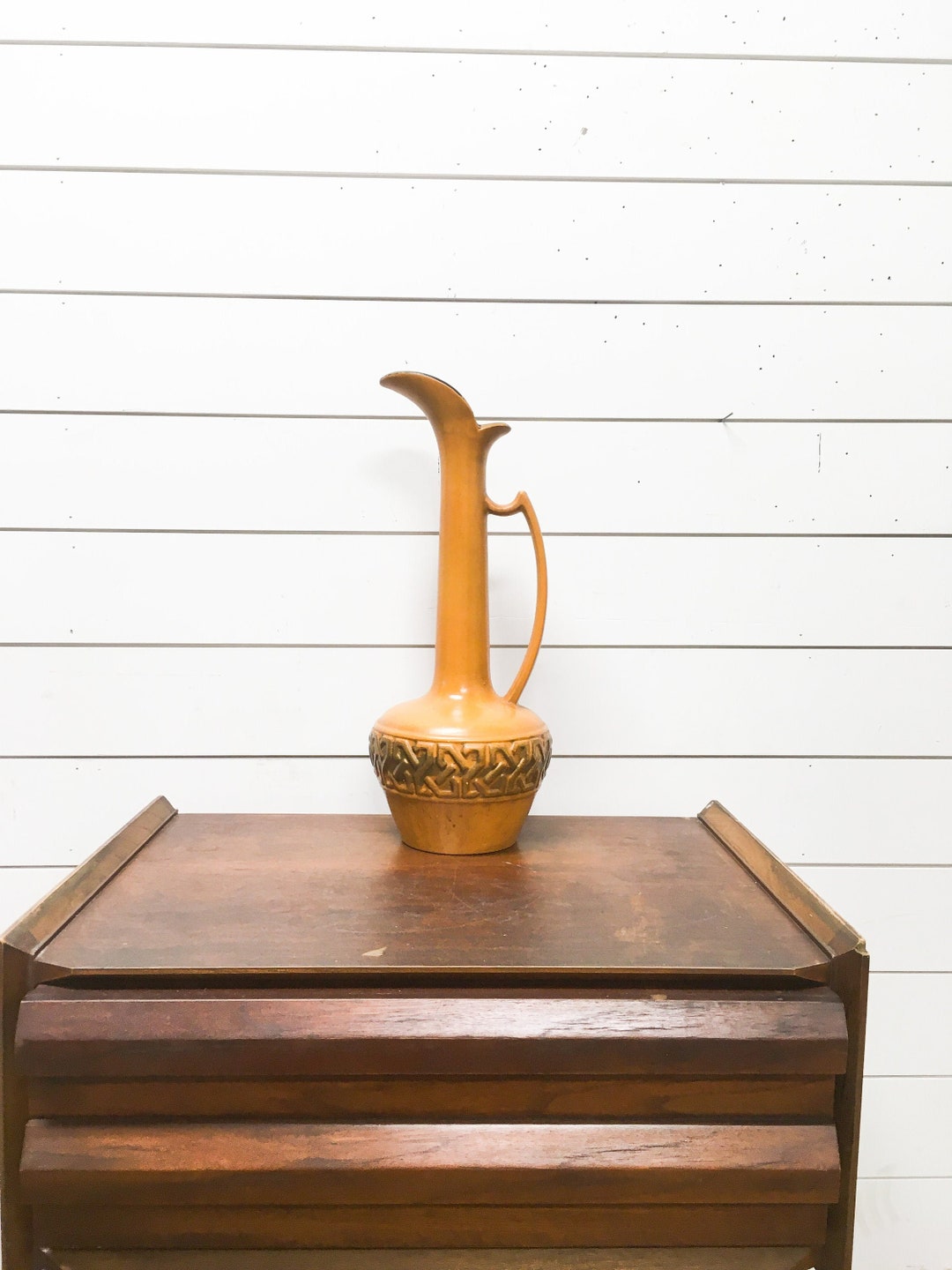 Vintage Haeger Pitcher Mid Century Decor Vase Ewer Gift Retro Yellow ...