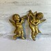 Vintage Gold Resin Cherub Angels Dart Extra Large Wall Decor - Etsy