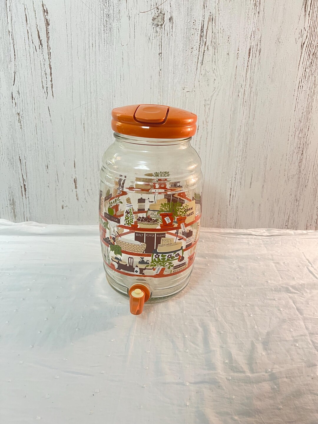 Vintage Sun Tea Jug Glass Retro Decor - Etsy