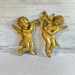 Vintage Gold Resin Cherub Angels Dart Extra Large Wall Decor - Etsy