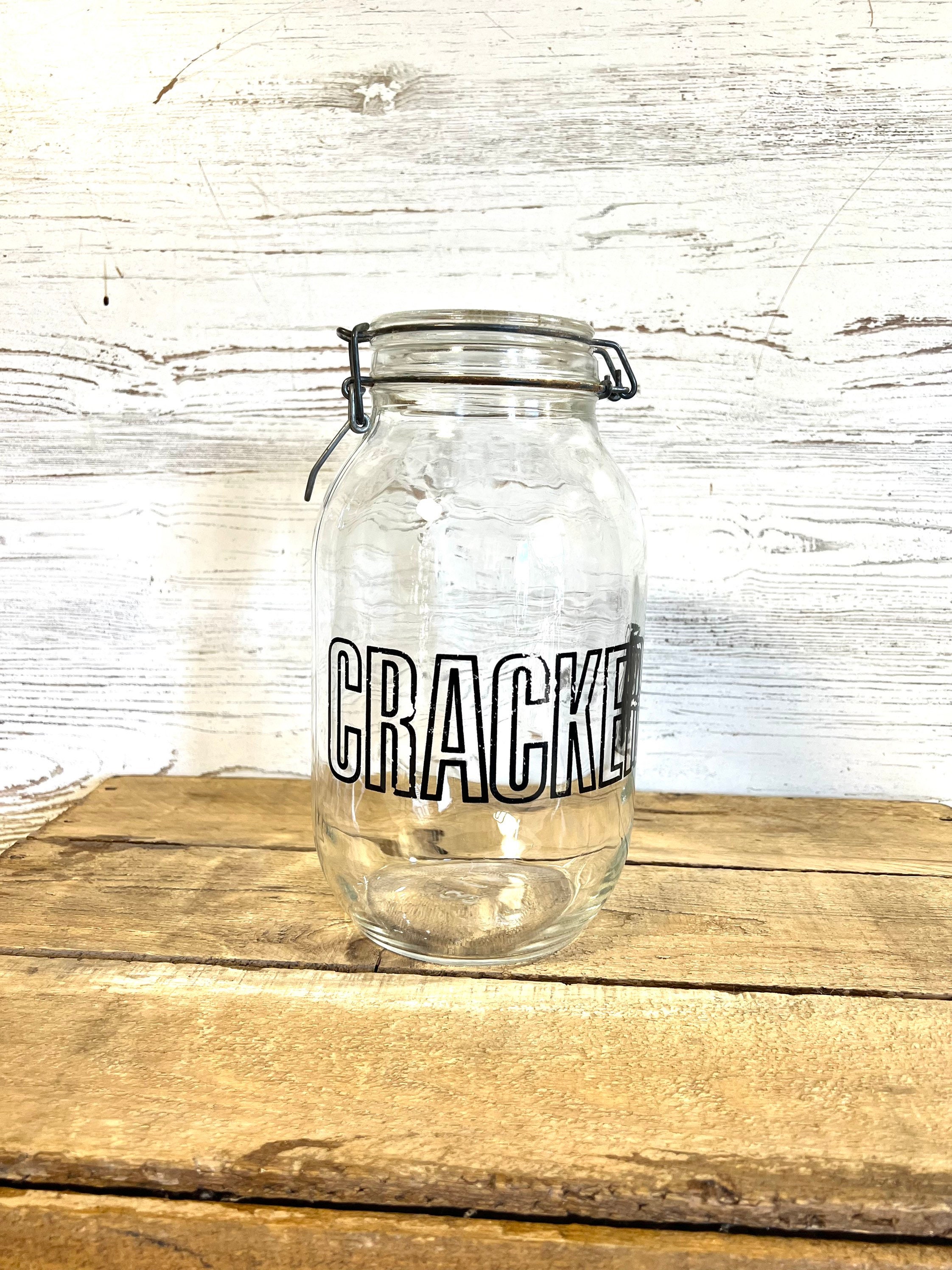 Vintage Jar Triomphe France Cracker Jar Glass Storage Decor - Etsy