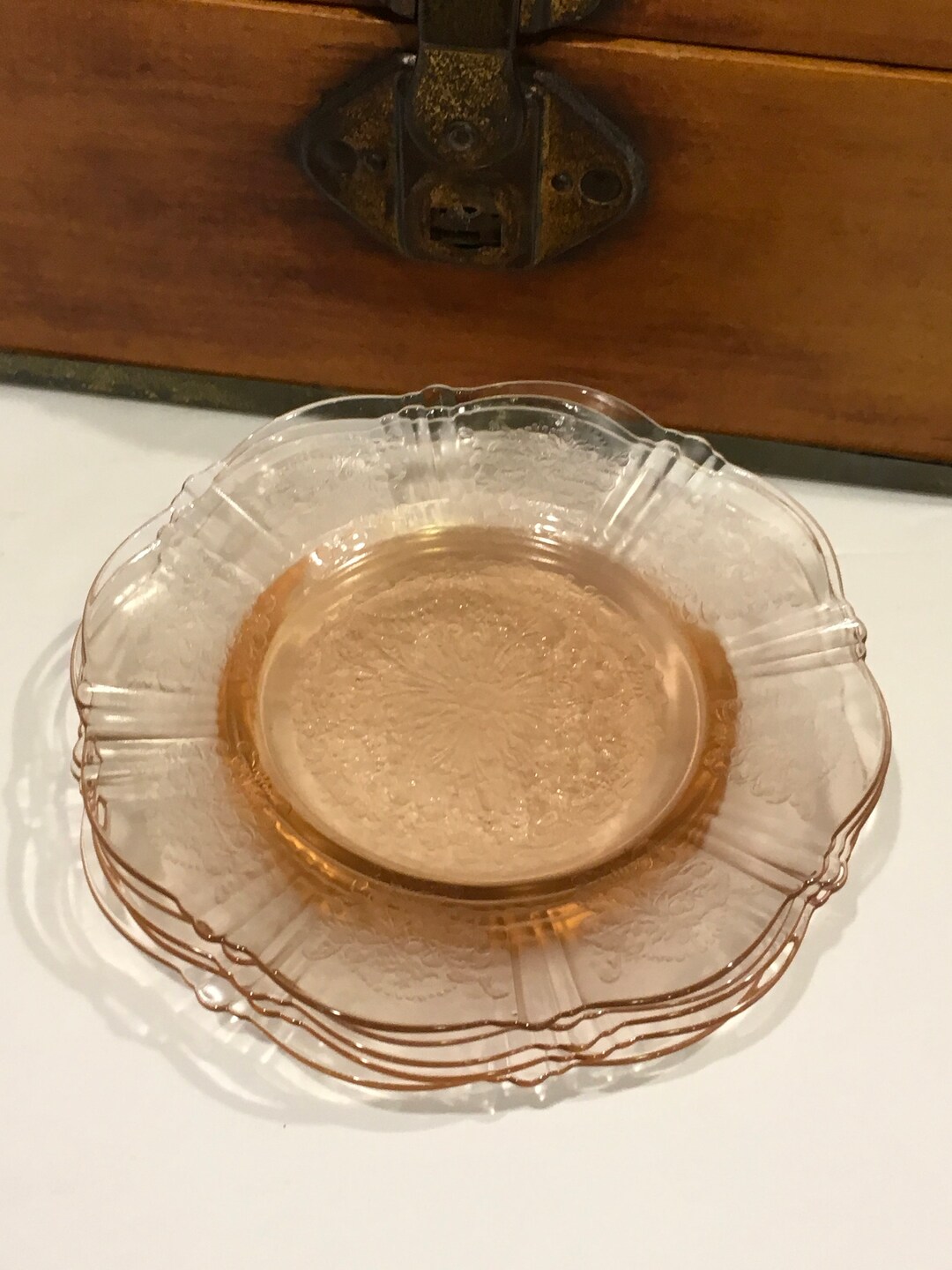 Vintage Macbeth Evens American Sweetheart Plate Bread Dessert Pink ...