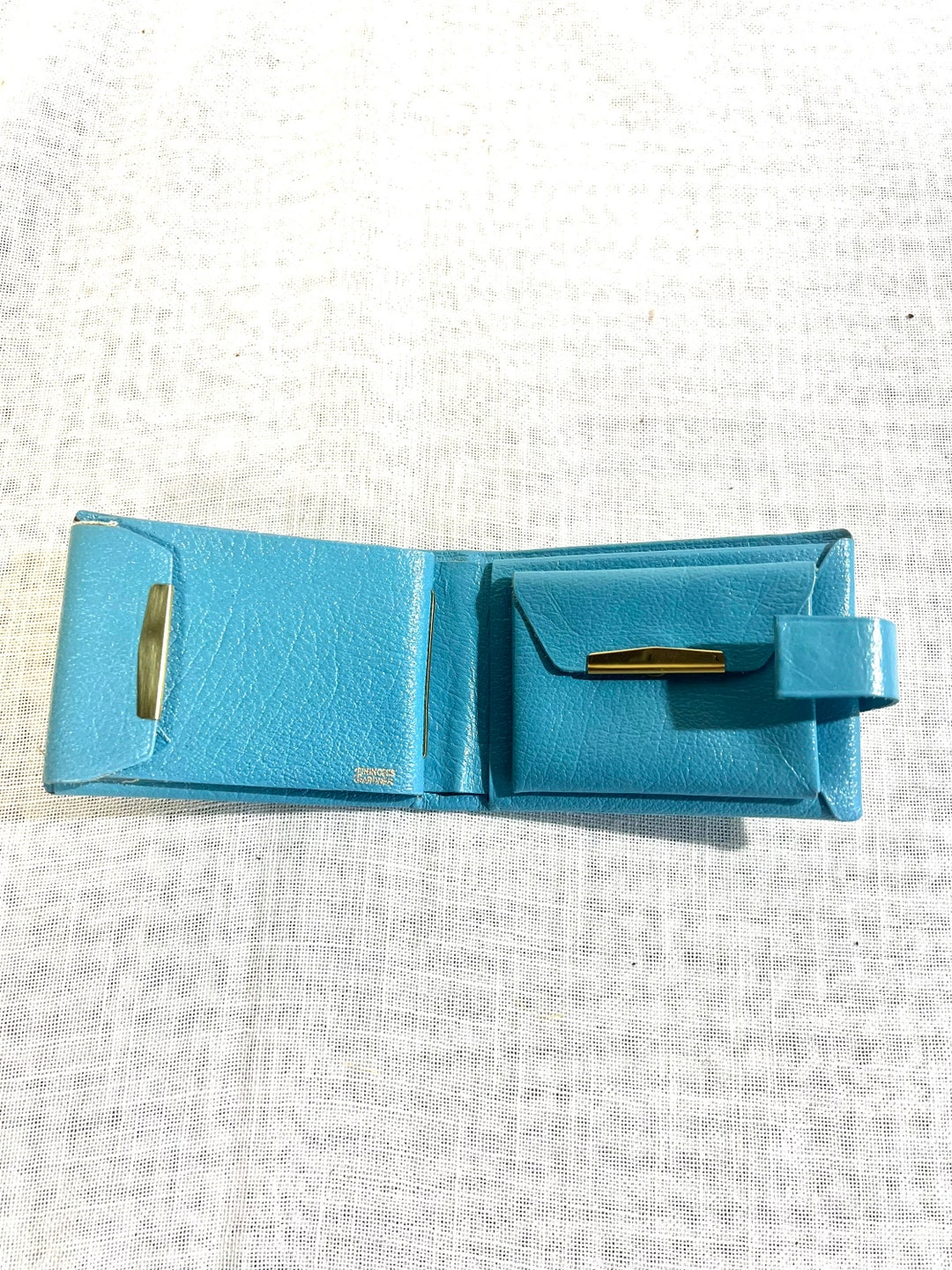 Vintage Wallet Turquoise Leather Princess Gardner Gift Retro - Etsy