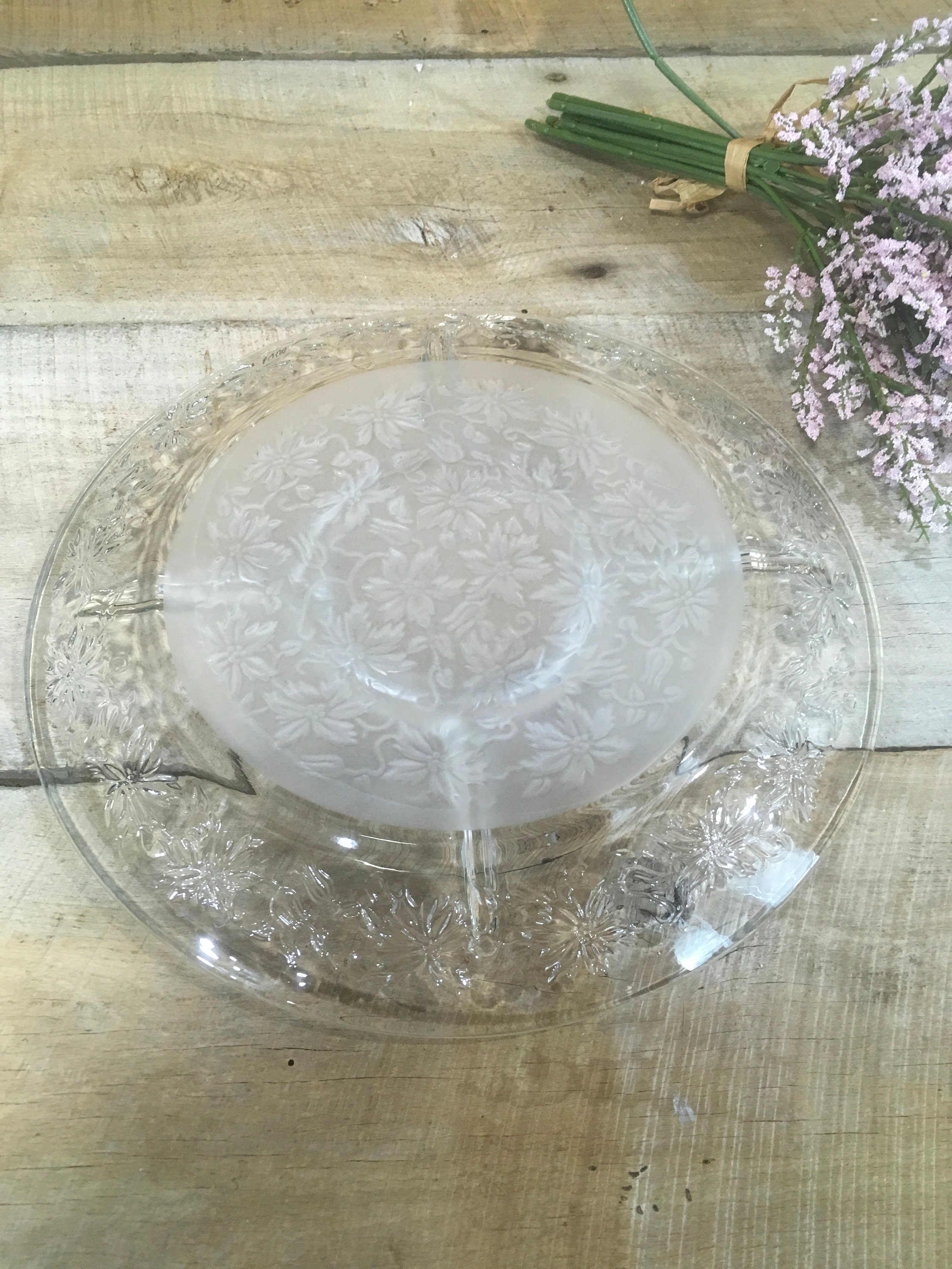 Vintage Tray Divided Princess House Poinsettia Wedding Serving Gift ...