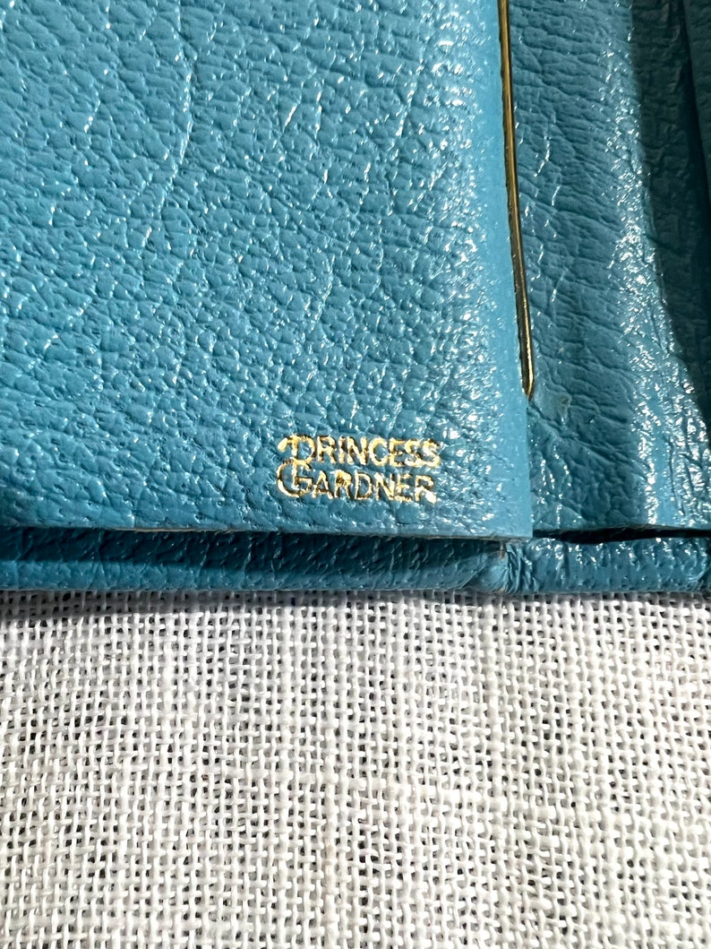 Vintage Wallet Turquoise Leather Princess Gardner Gift Retro - Etsy