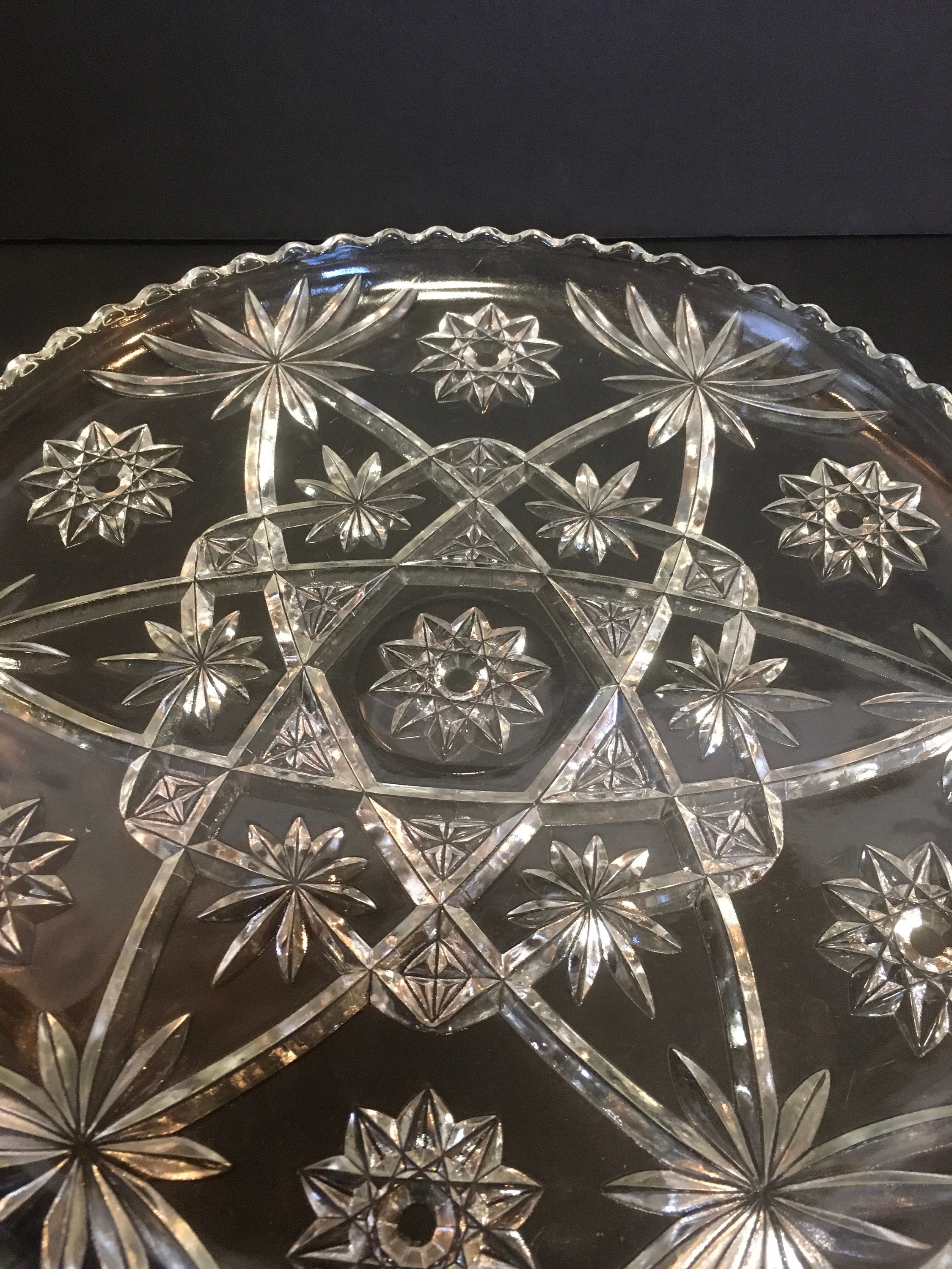 Vintage Platter Star of David Glass Plate Decor Serving Retro | Etsy
