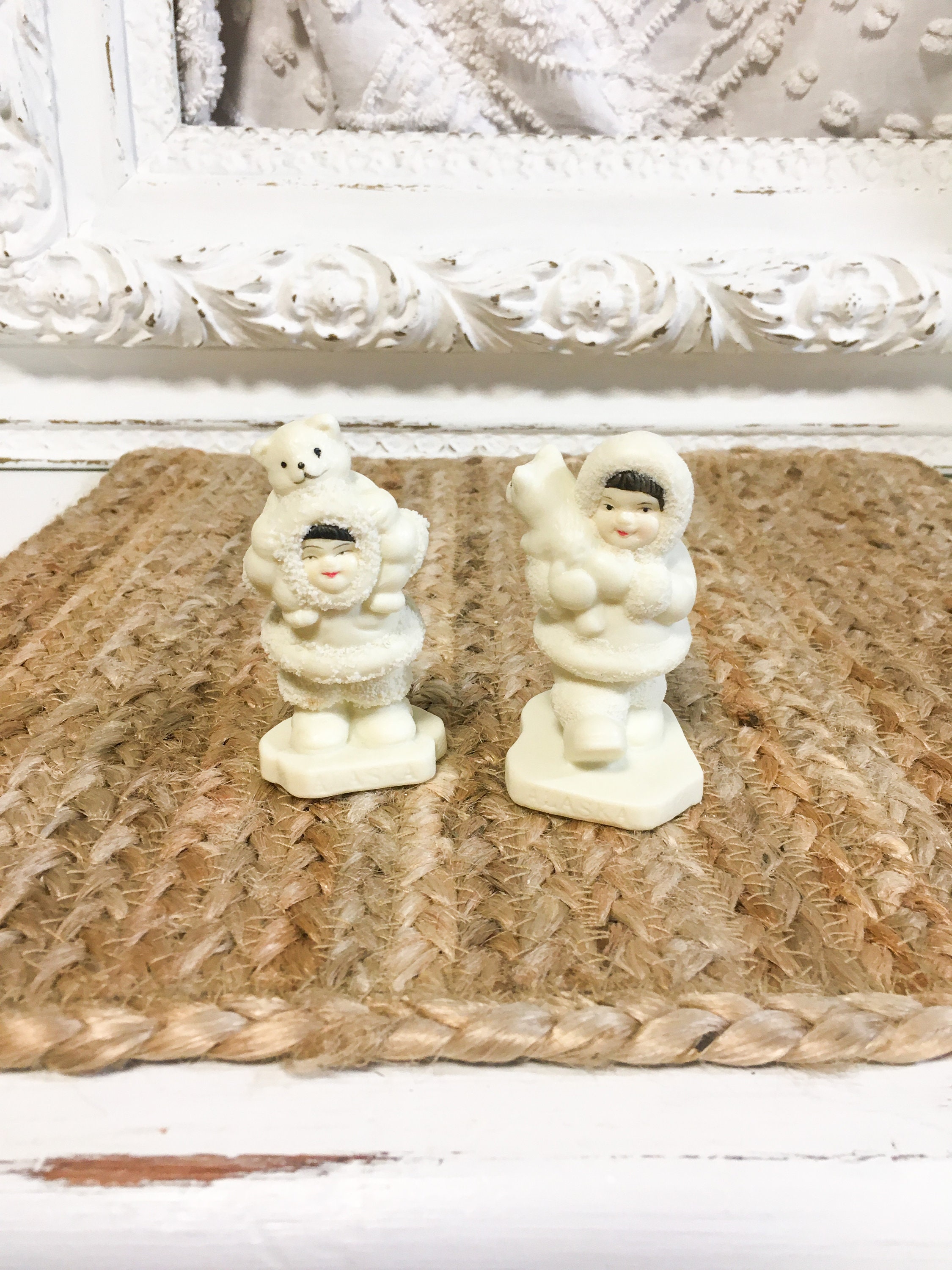 Vintage figurines Alaska Eskimo decor gift polar bear | Etsy