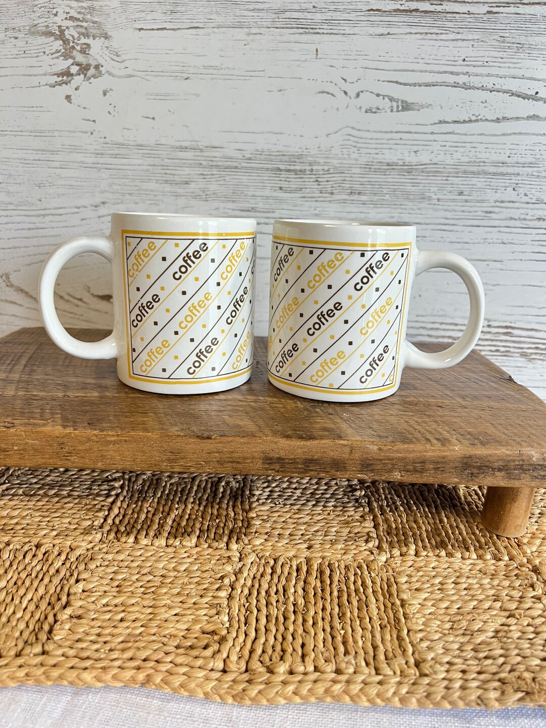 Vintage 1993 Houston Foods Coffee Mugs Retro Decor - Etsy