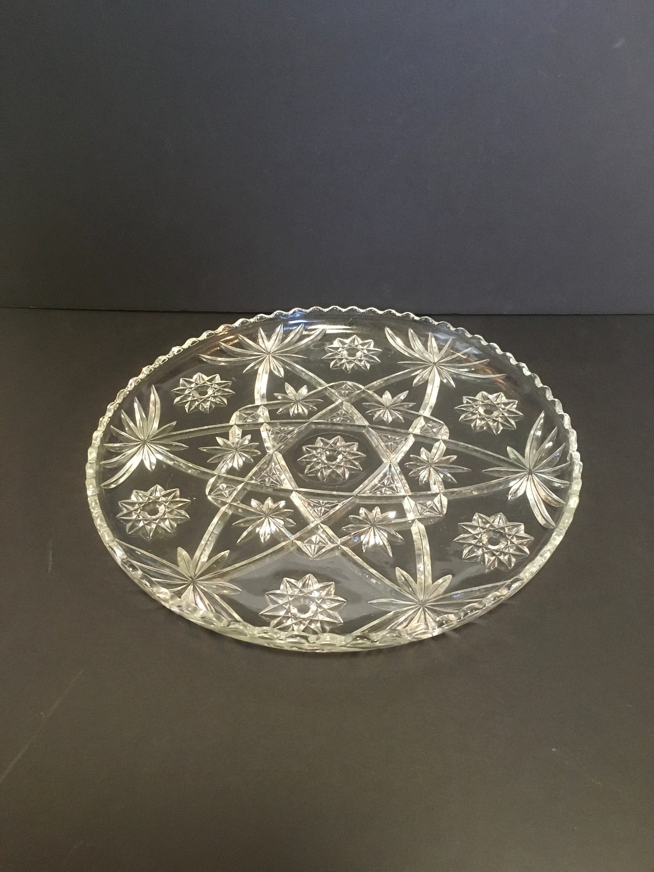Vintage Platter Star of David Glass Plate Decor Serving Retro - Etsy