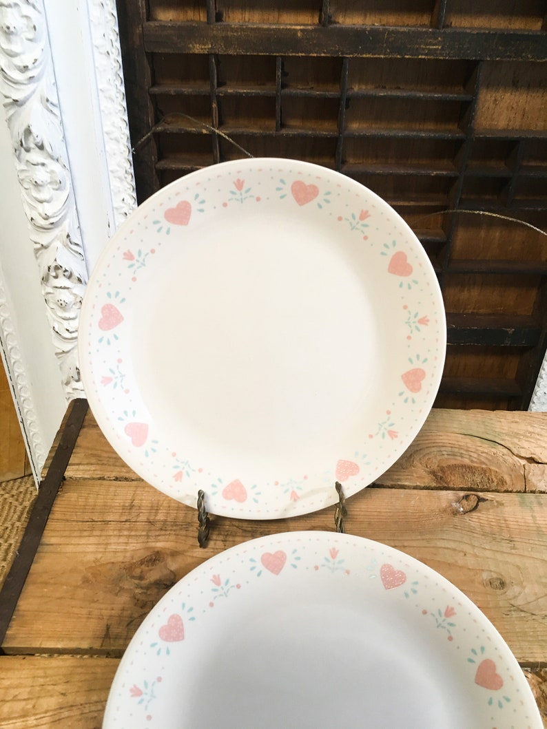 Vintage Corelle Plate 2 Hearts Forever Yours Replacement - Etsy