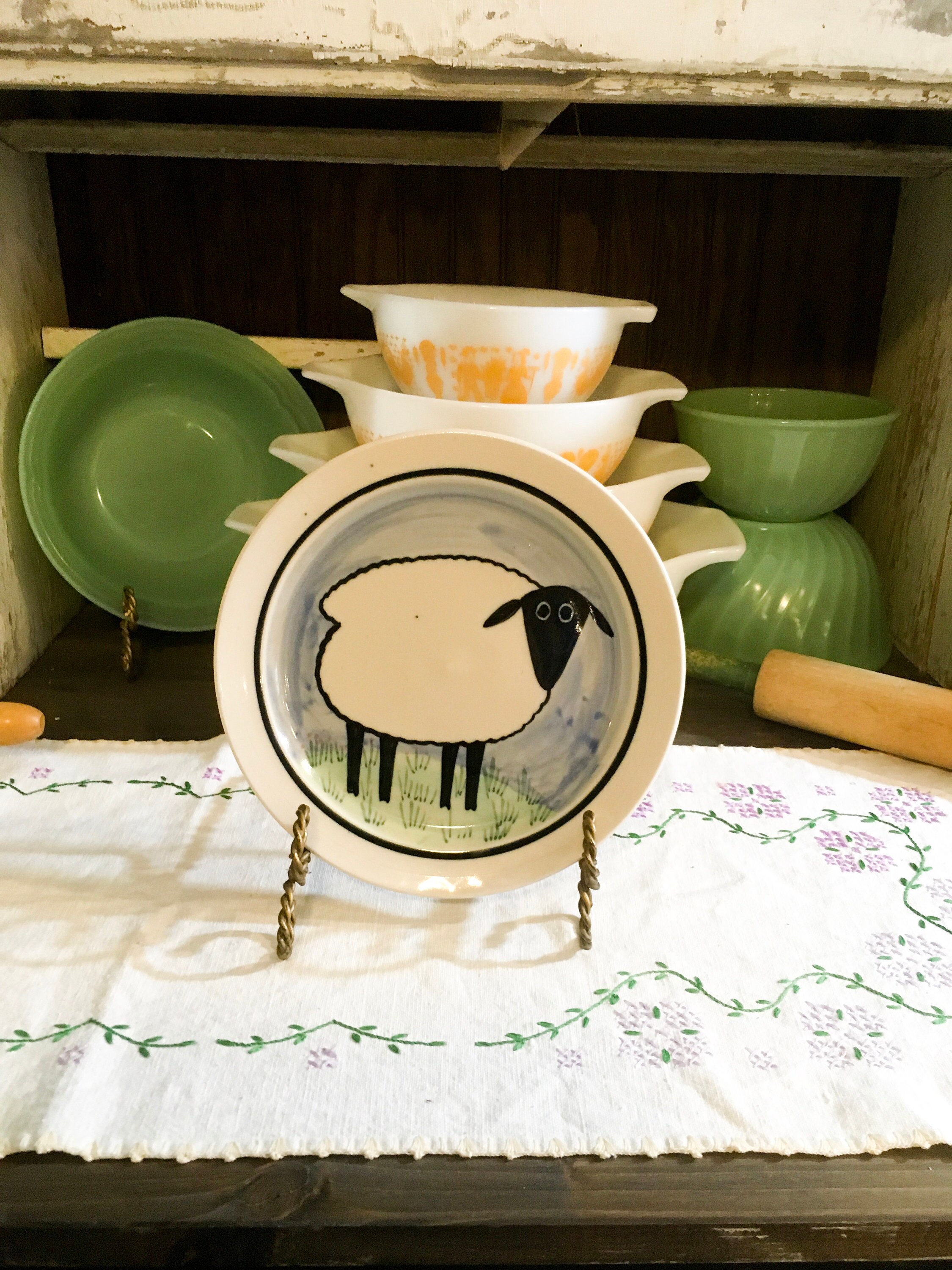 Plates Art Plate Decorative Serving Dishes Farmhouse Kitchen Decor ...