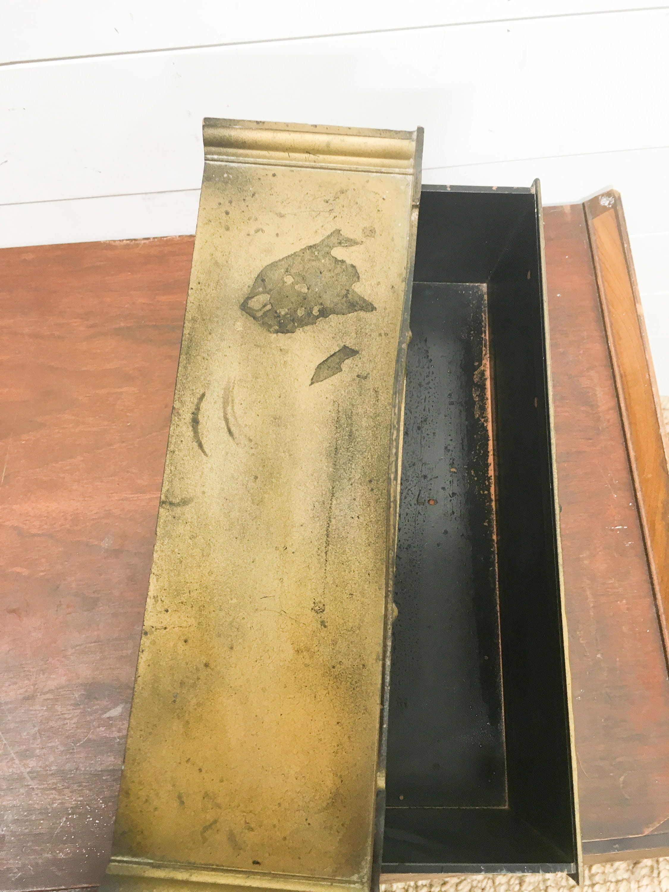 Home & Living Vintage jewelry box chest gold resin retro midcentury Art ...